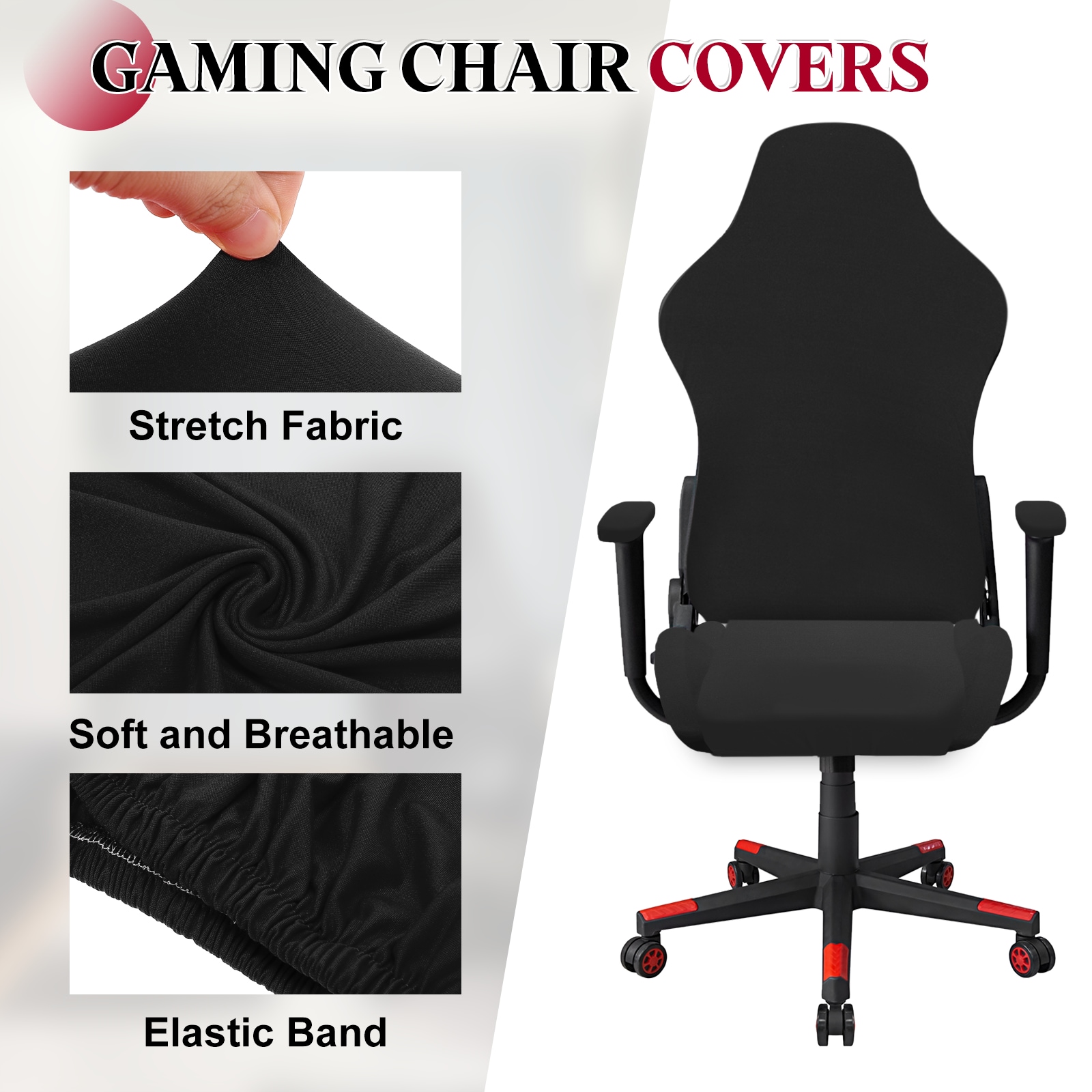Unique Bargains Gaming Chair Covers Stretchable Office Computer Chair ...