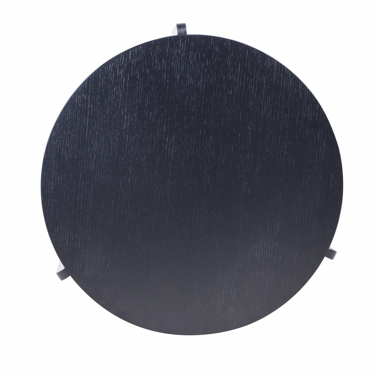 Horizons Prime 33 inch Black Oak Veneer Nesting Round Wood Coffee Table ...