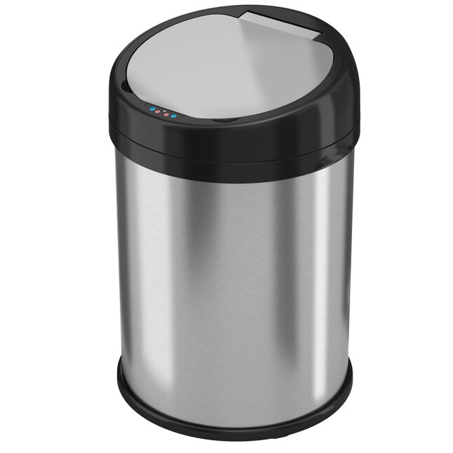 iTouchless 8-Gallon Brushed Stainless Steel Metal Touchless Trash Can ... iTouchless 8-Gallon Brushed Stainless Steel Metal Touchless Trash Can ...