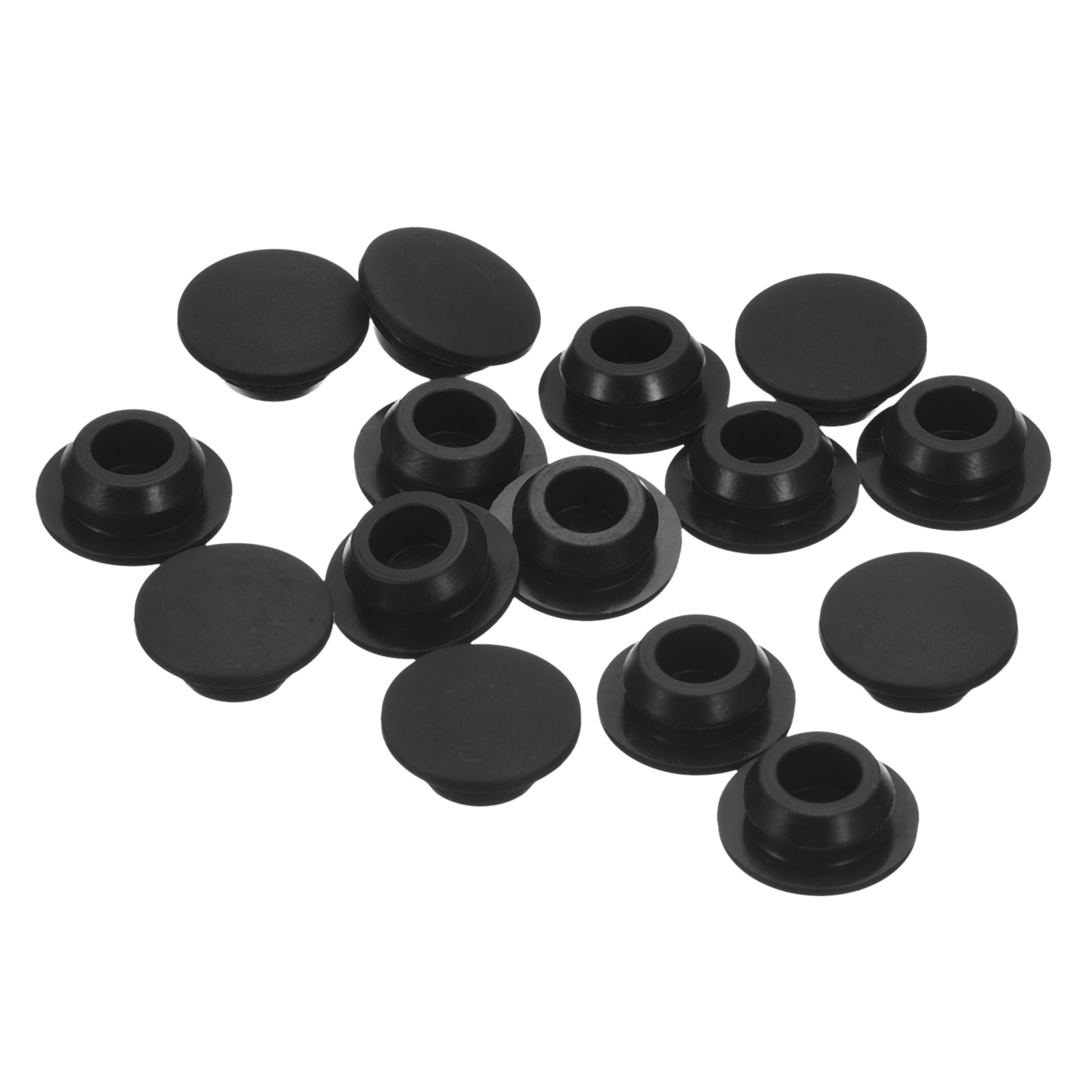 Unique Bargains 15pcs Silicone Plugs Rubber Round Snap in Locking Hole ...