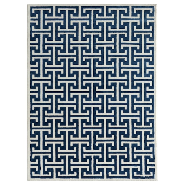 Abani Rugs 8 x 10 Blue Indoor/Outdoor Area Rug at Lowes.com Abani Rugs 8 x 10 Blue Indoor/Outdoor Area Rug at Lowes.com
