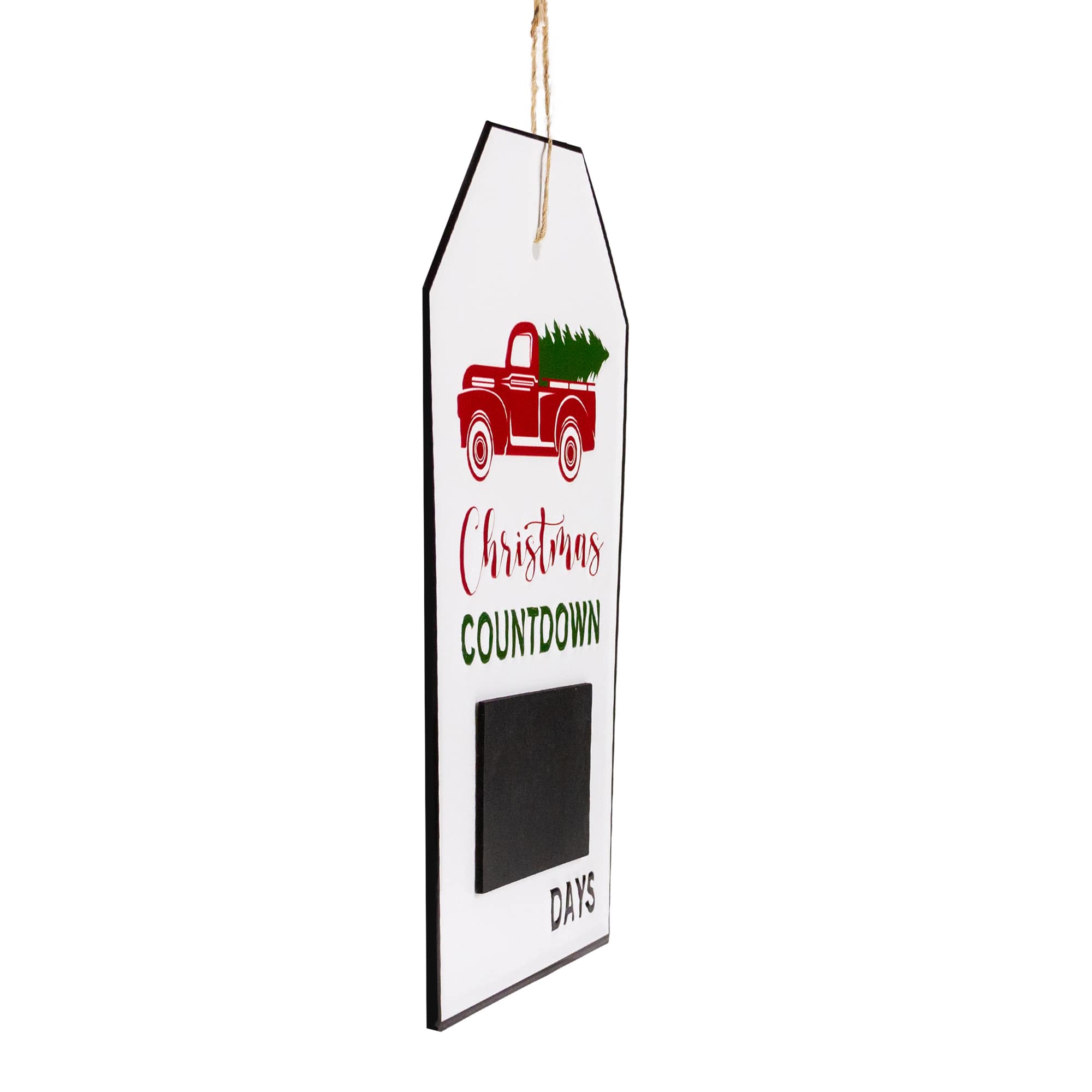 Northlight 13 inch Gift Tag Shaped Christmas Countdown Chalkboard Wall ...