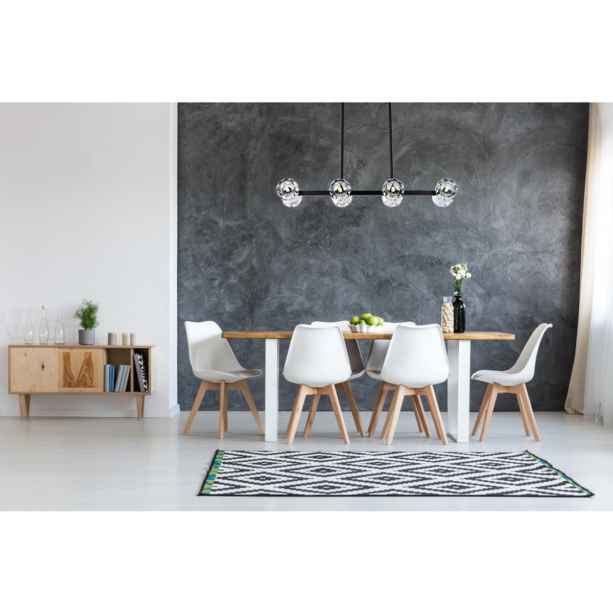 Elegant Lighting 3505D31BK Eren 8 Light 8 inch Black Pendant Ceiling ...