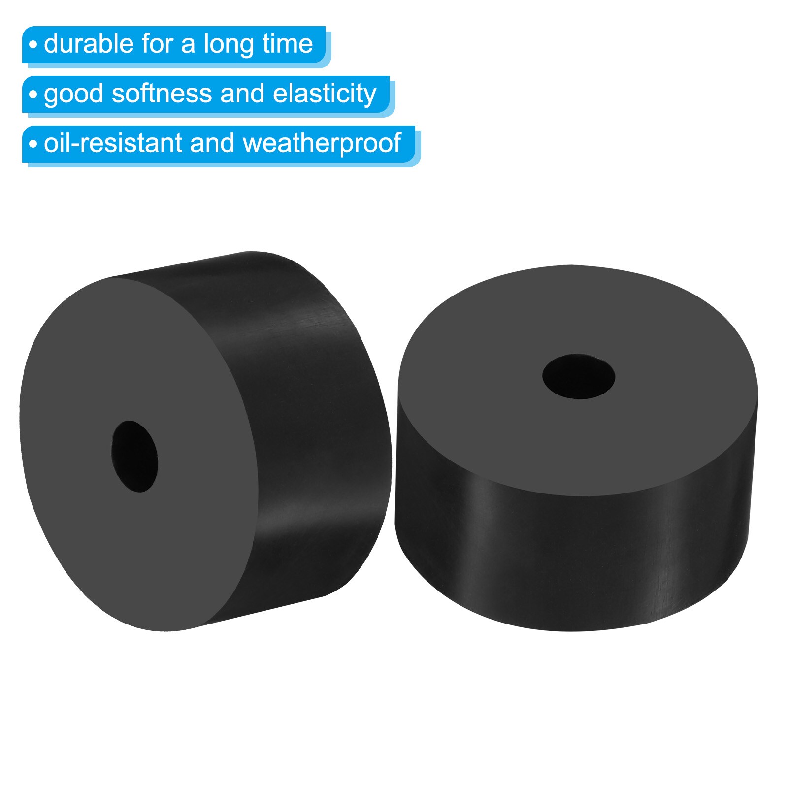 PATIKIL Multi Purpose Rubber Spacer 4 Pcs 2.4Inch OD 0.5Inch ID 1.2Inch ...