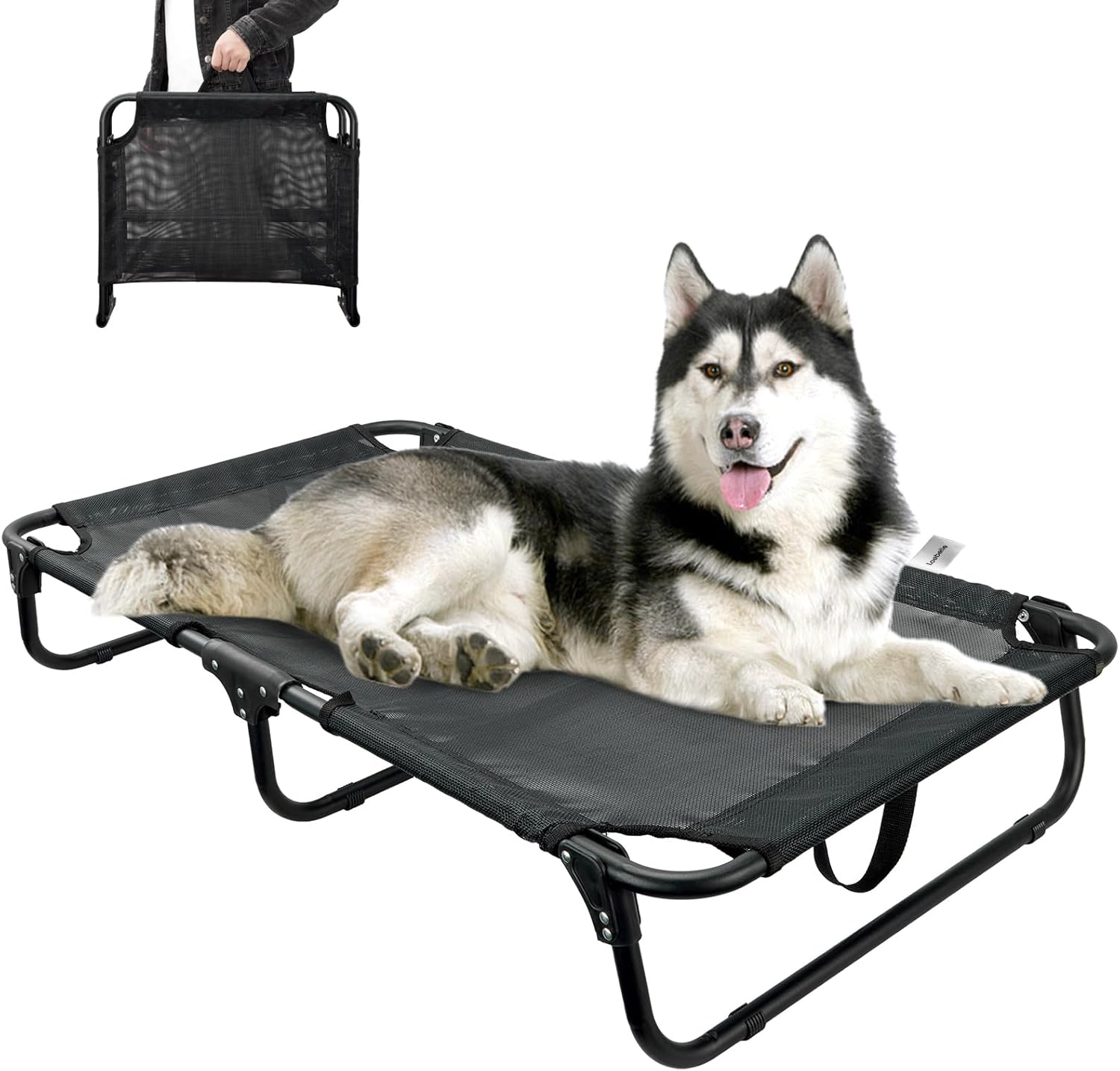 Bellemave Outdoor Elevated Dog Bed - Foldable Cooling Raised Dogs Bed ...