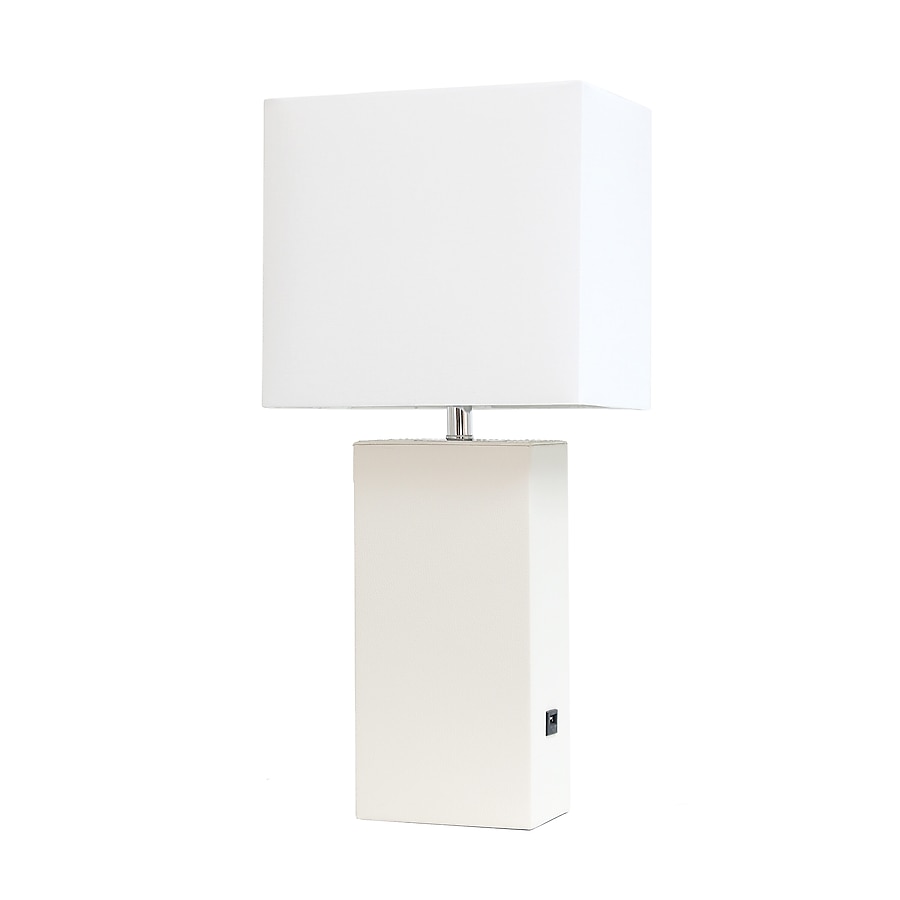 Lalia Home Lexington 21 In White On Off Switch Table Lamp With Fabric