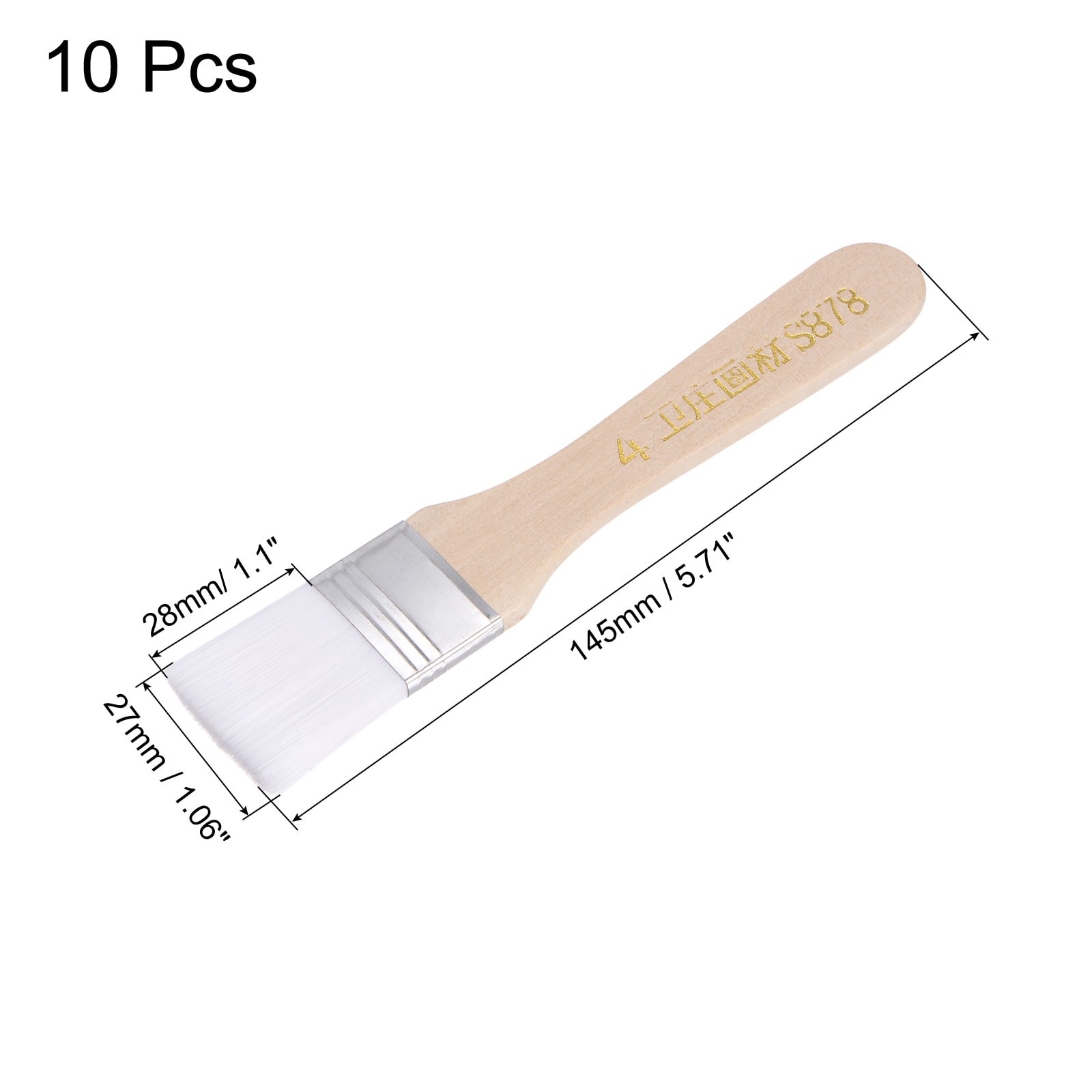 Unique Bargains 1.1 Inch Width Small Paint Brush Nylon Bristle with ...