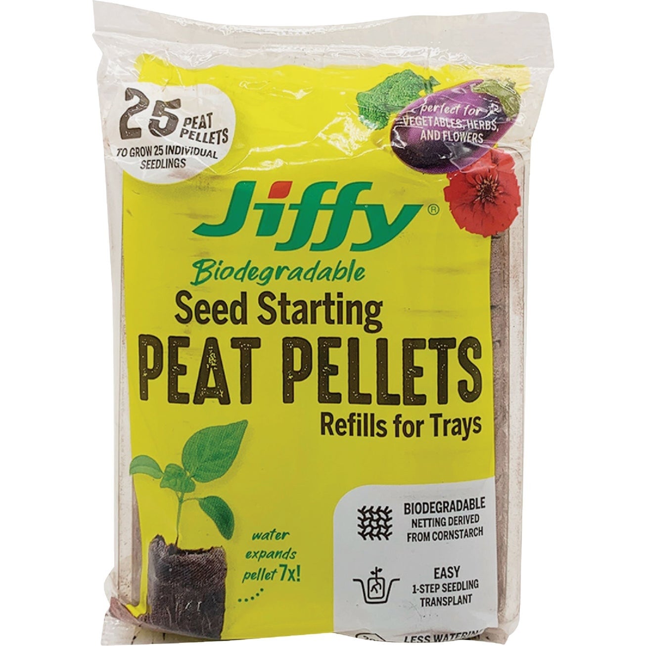 Jiffy Peat Pellets 2-inch Pack of 25 Seed Starting Pellets in the Plant ...