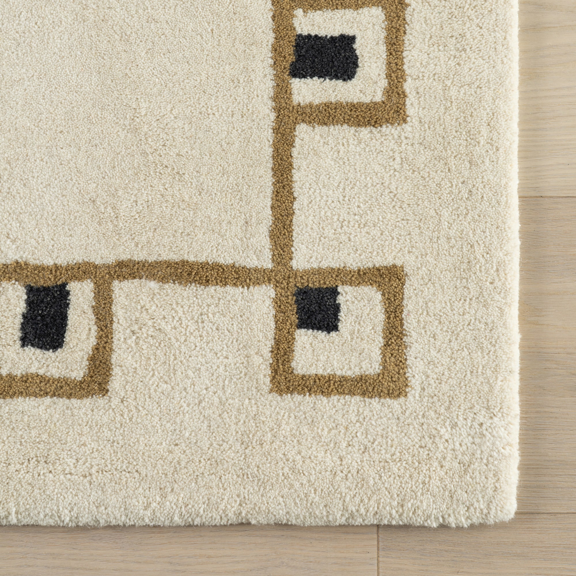 Rugs USA Nate Berkus Yves Bordered Wool Cozy Area Rug in the Rugs ...