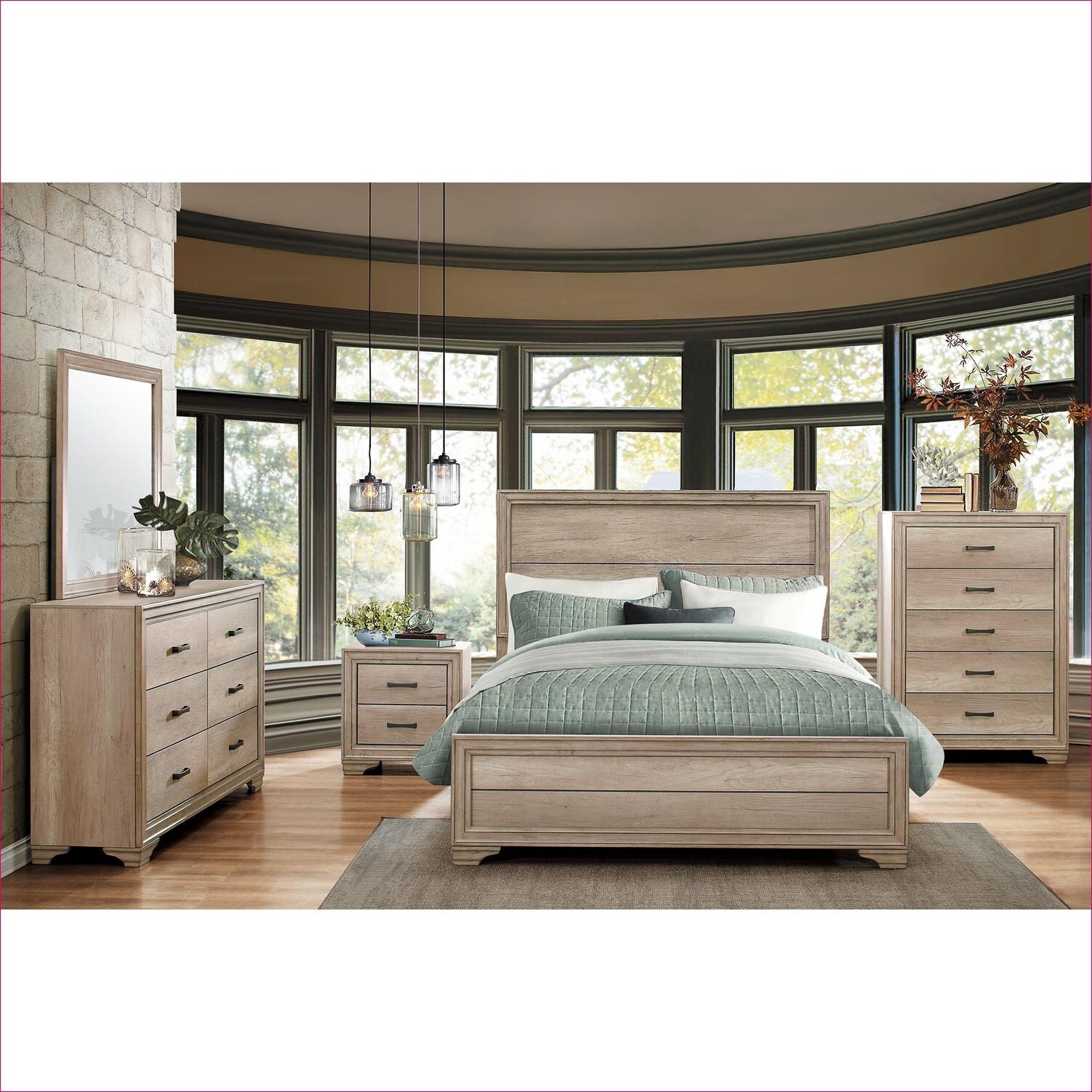 Watnature Full Size Wood Bed with Natural Finish and everyday-use ...
