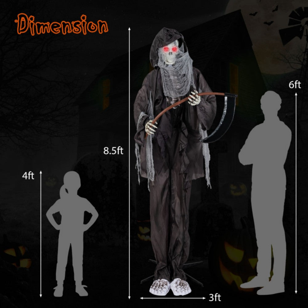 Boyel Living 8.5ft Sound Activated Grim Reaper Halloween Prop with ...