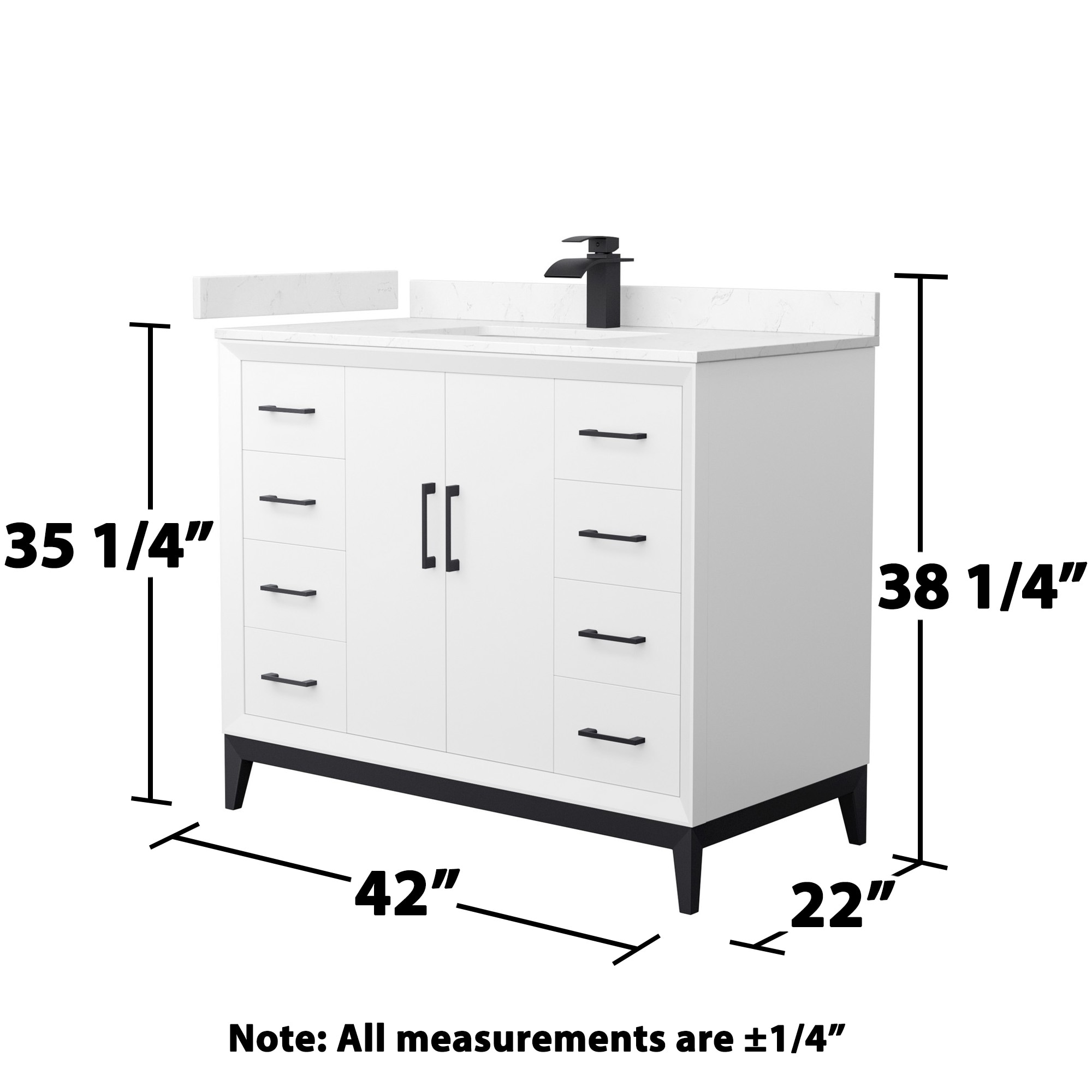 Wyndham Collection Amici 42-in White Undermount Single Sink Bathroom ...