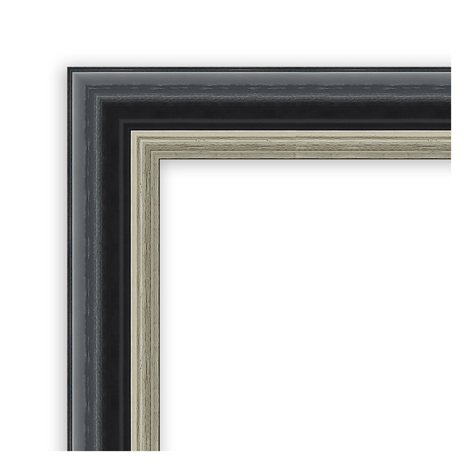 Amanti Art Theo Black Silver Frame 22.75-in W x 22.75-in H Square Theo ...