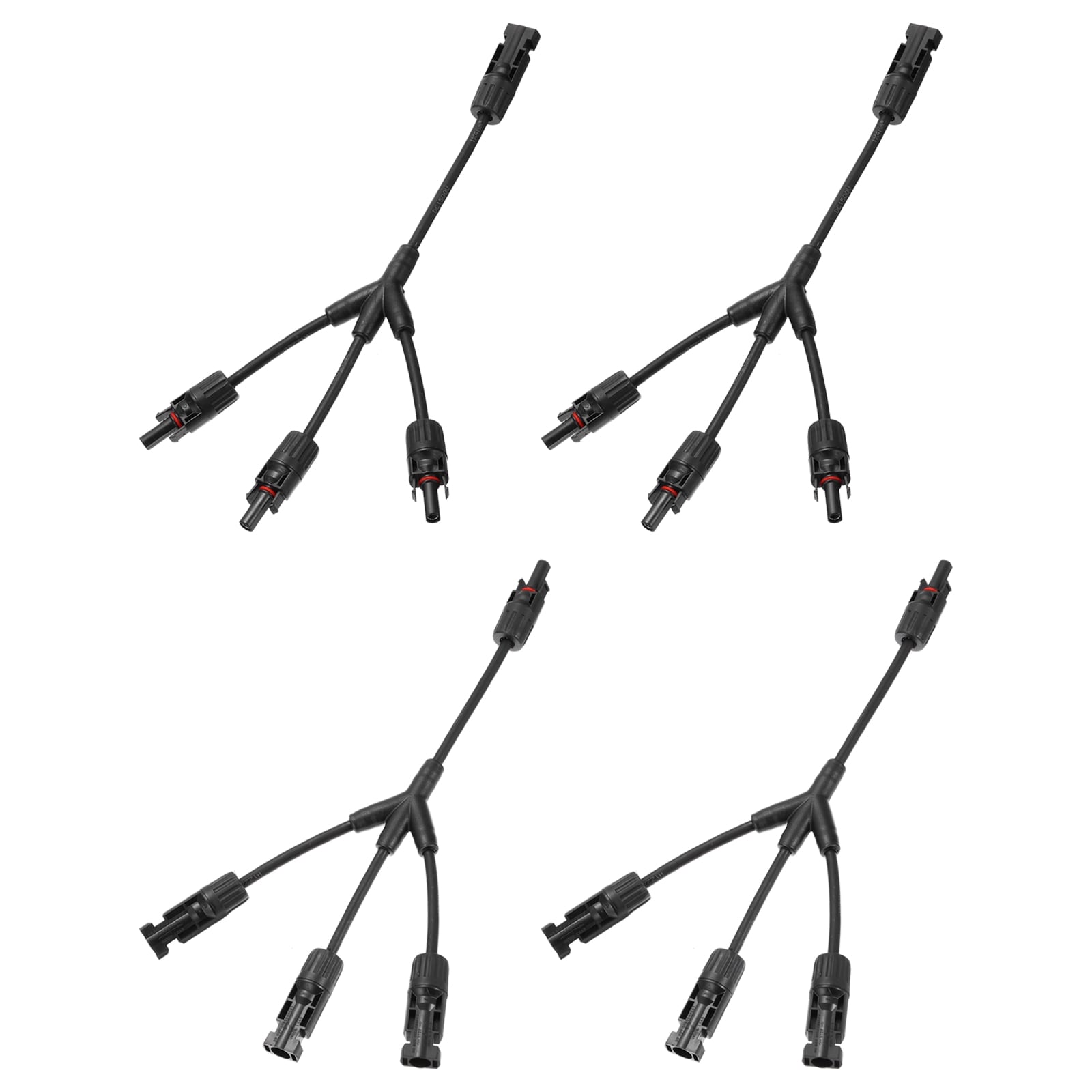 Unique Bargains 2 Set Solar Panel Connector 3 to 1 Y Branch Parallel ...