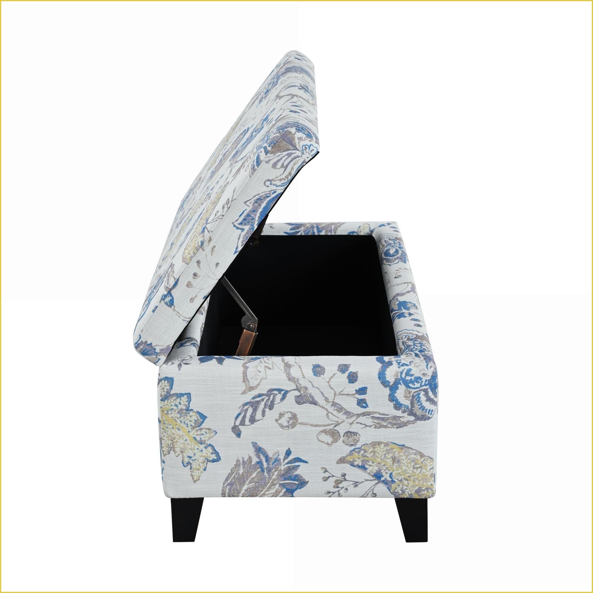 Watnature Ottoman Traditional Floral Storage with Soft Close Hinges ...