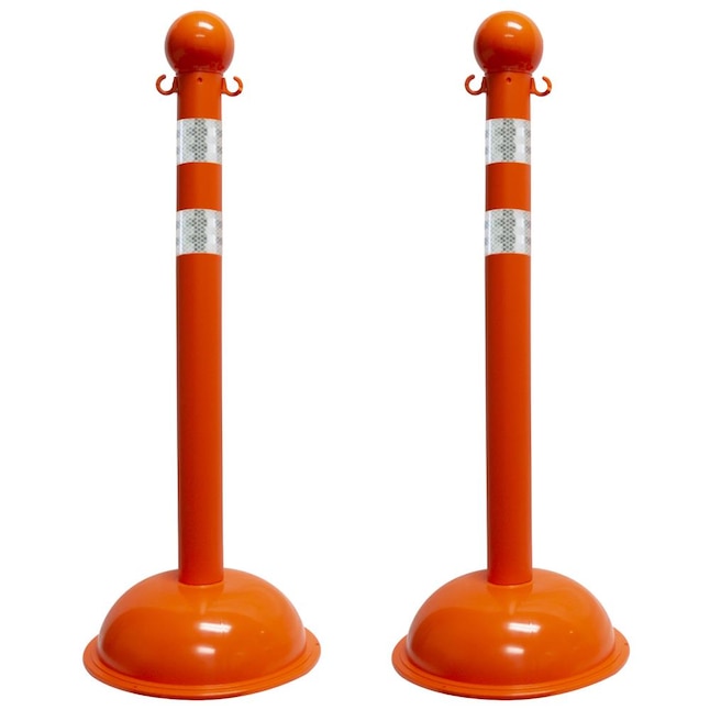 Mr. Chain Safety Orange Heavy Duty Stanchion with Reflective Stripes (2 ... Mr. Chain Safety Orange Heavy Duty Stanchion with Reflective Stripes (2 ...