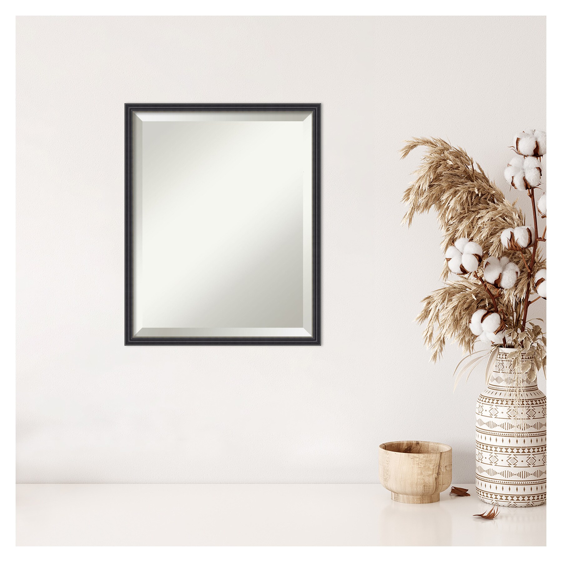Amanti Art Stylish Black Narrow Frame 17.25-in W x 21.25-in H Stylish ...