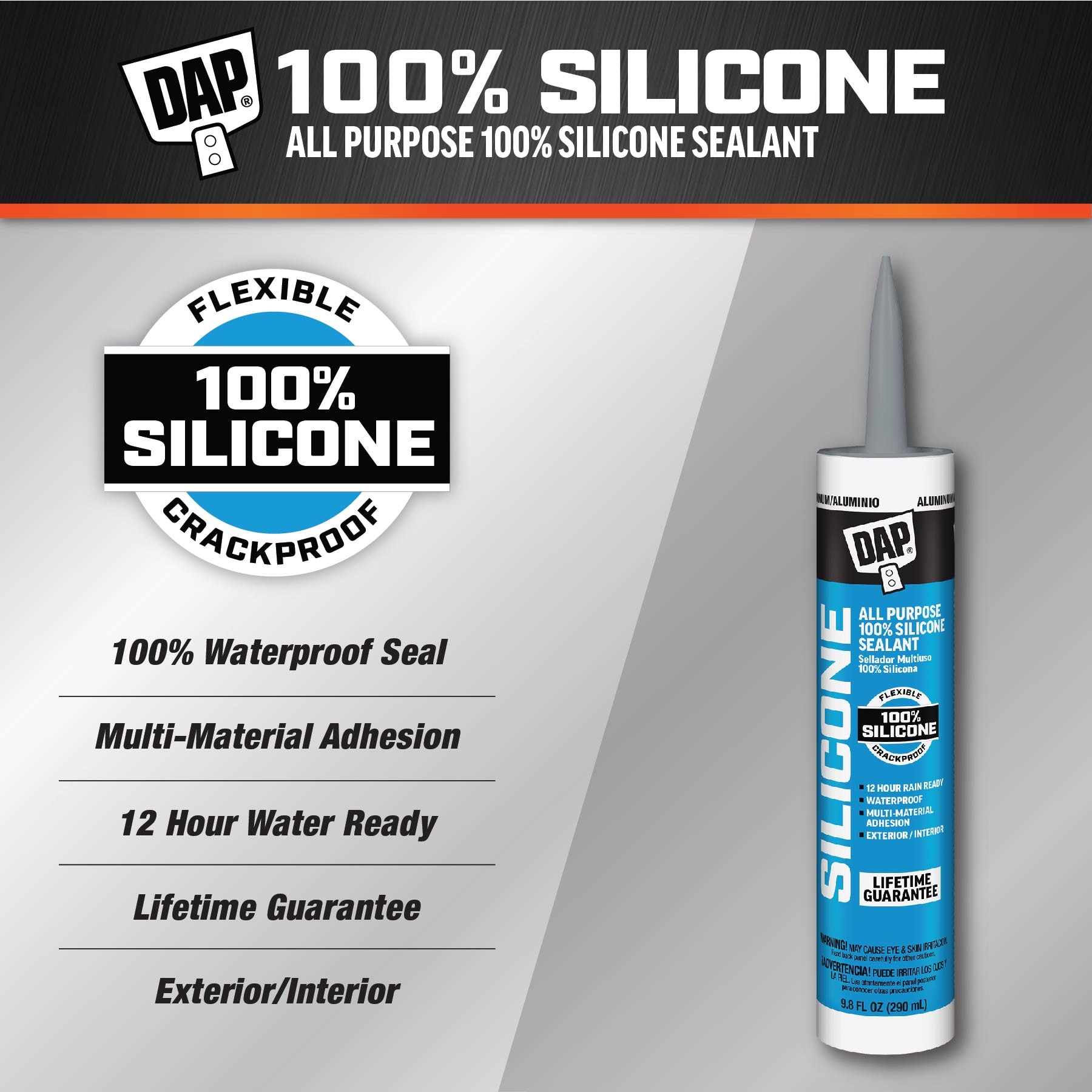 DAP 12 -Pack 9.8-oz Window and Door Aluminum Silicone Caulk in the ...