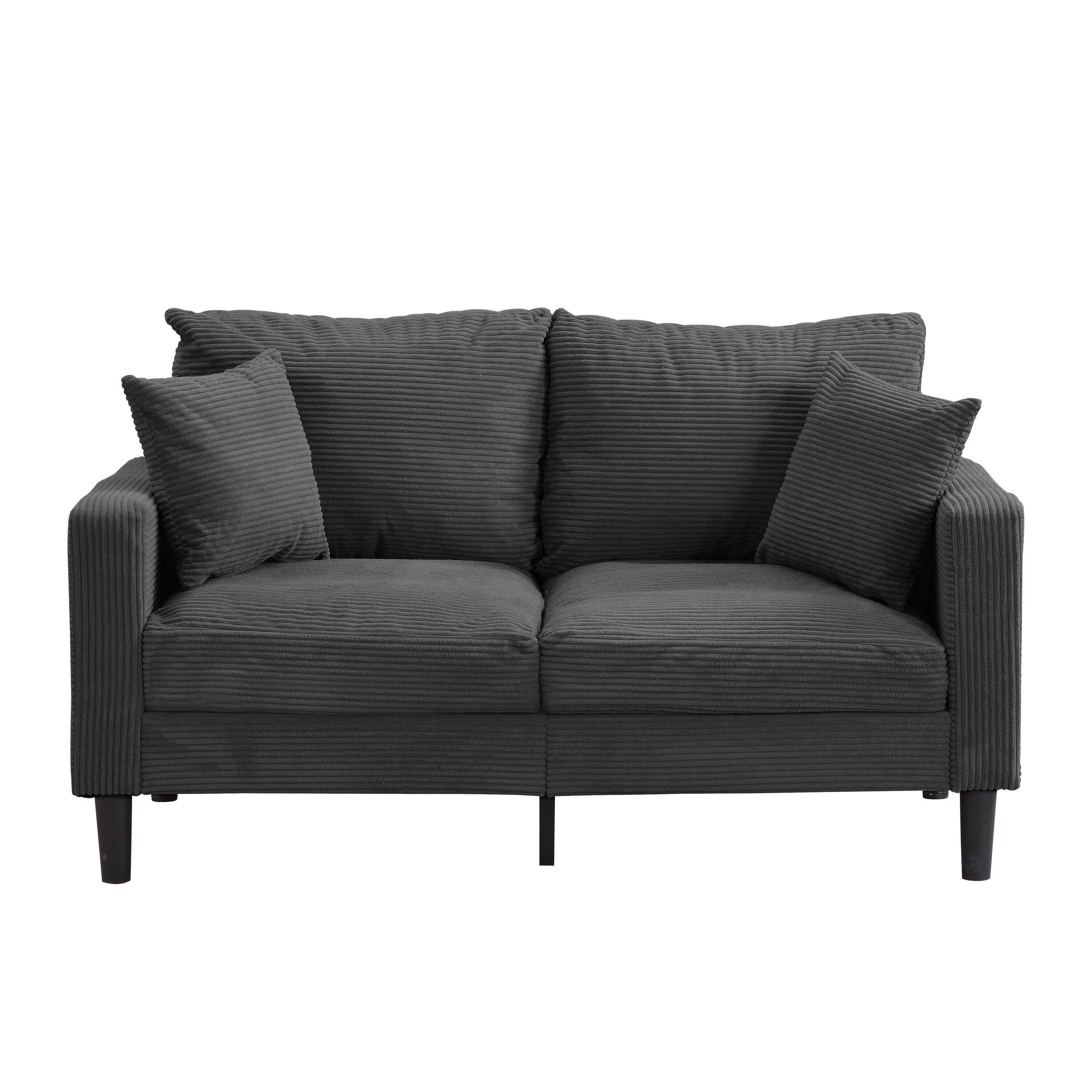 LUXEYARD 57 High Resilience Loveseat Sofa Wooden Frame 2 Seat Sofa ...