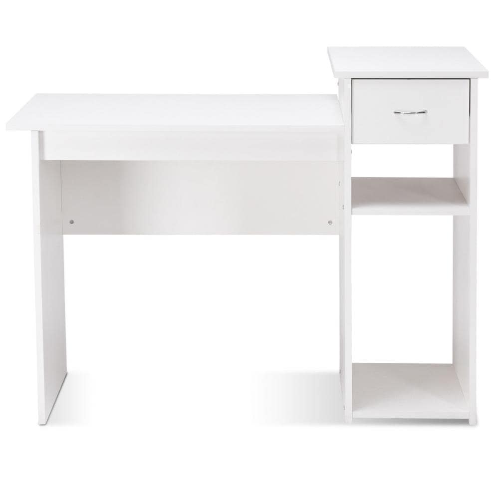 Costway Desk 15.5 in White Modern Contemporary Computer Desk in the Desks department at Lowes