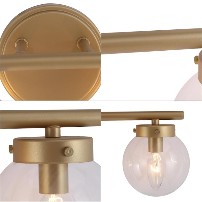 Uolfin 28-in 4 -Light Matte Gold Modern/contemporary Vanity light in ... Uolfin 28-in 4 -Light Matte Gold Modern/contemporary Vanity light in ...