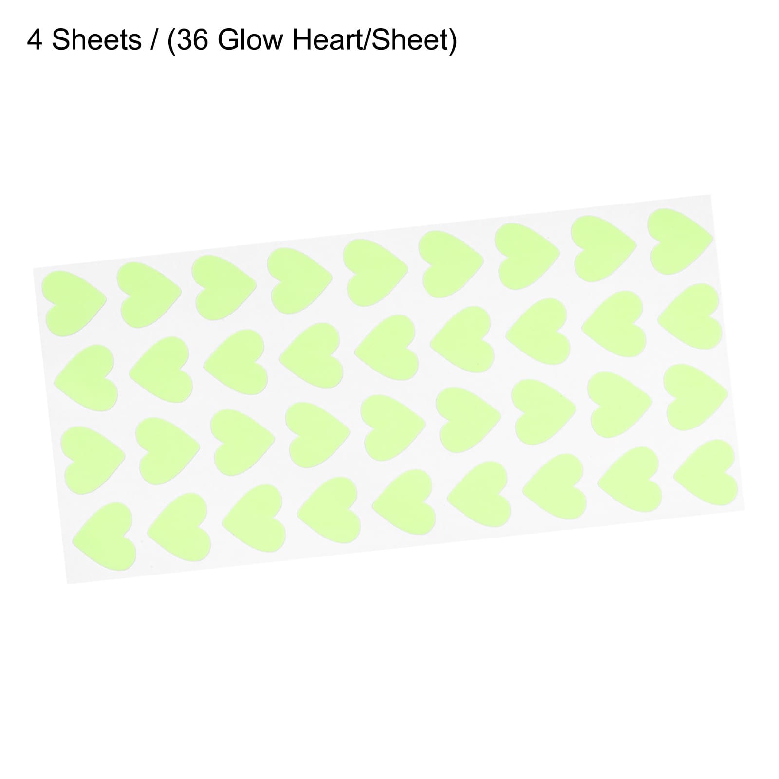 Unique Bargains Glow in the Dark Tape Heart 0.8inch 144 Glow Heart ...