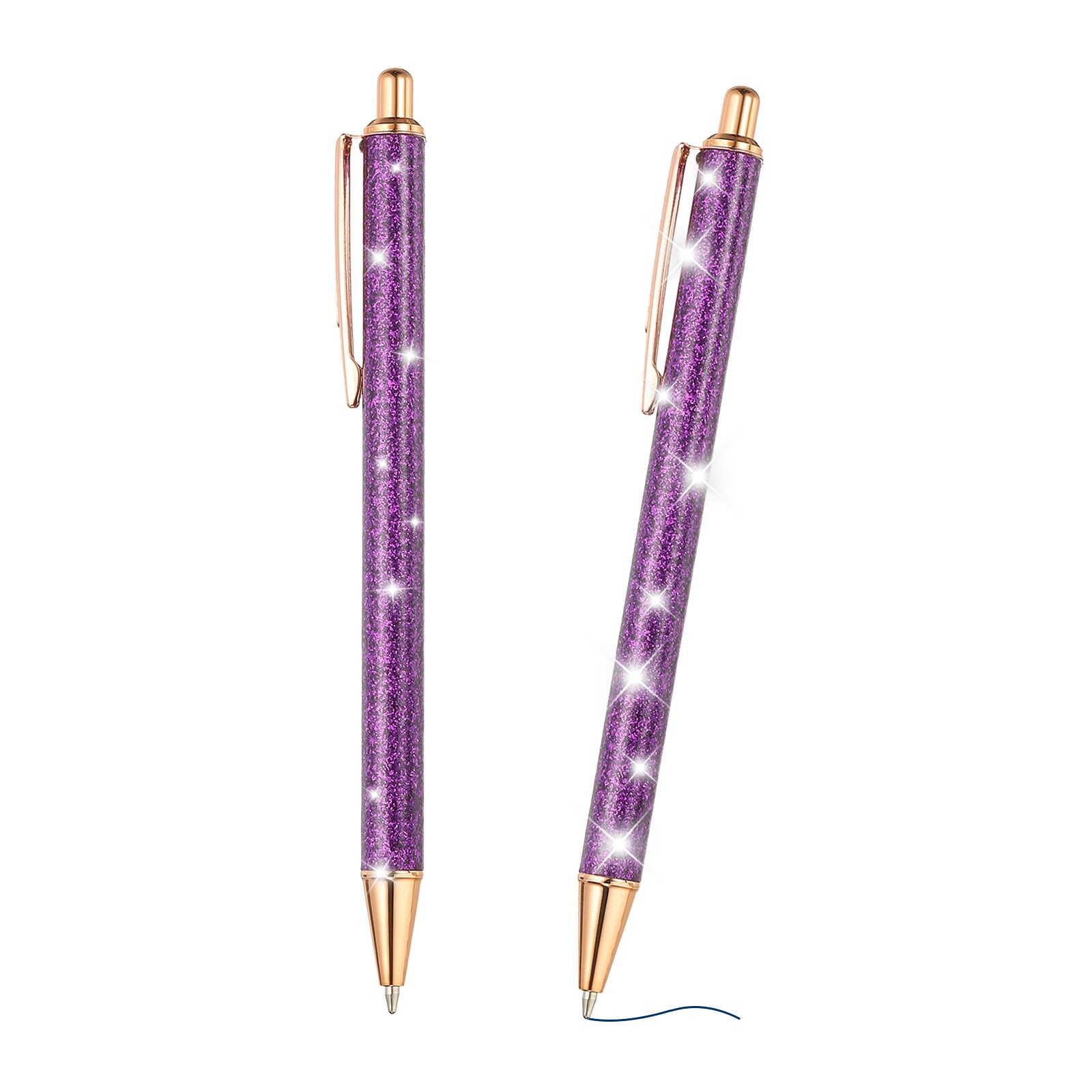 PATIKIL Glitter Ballpoint Pen 2pcs Sparkly Fancy Glitter Pen ...