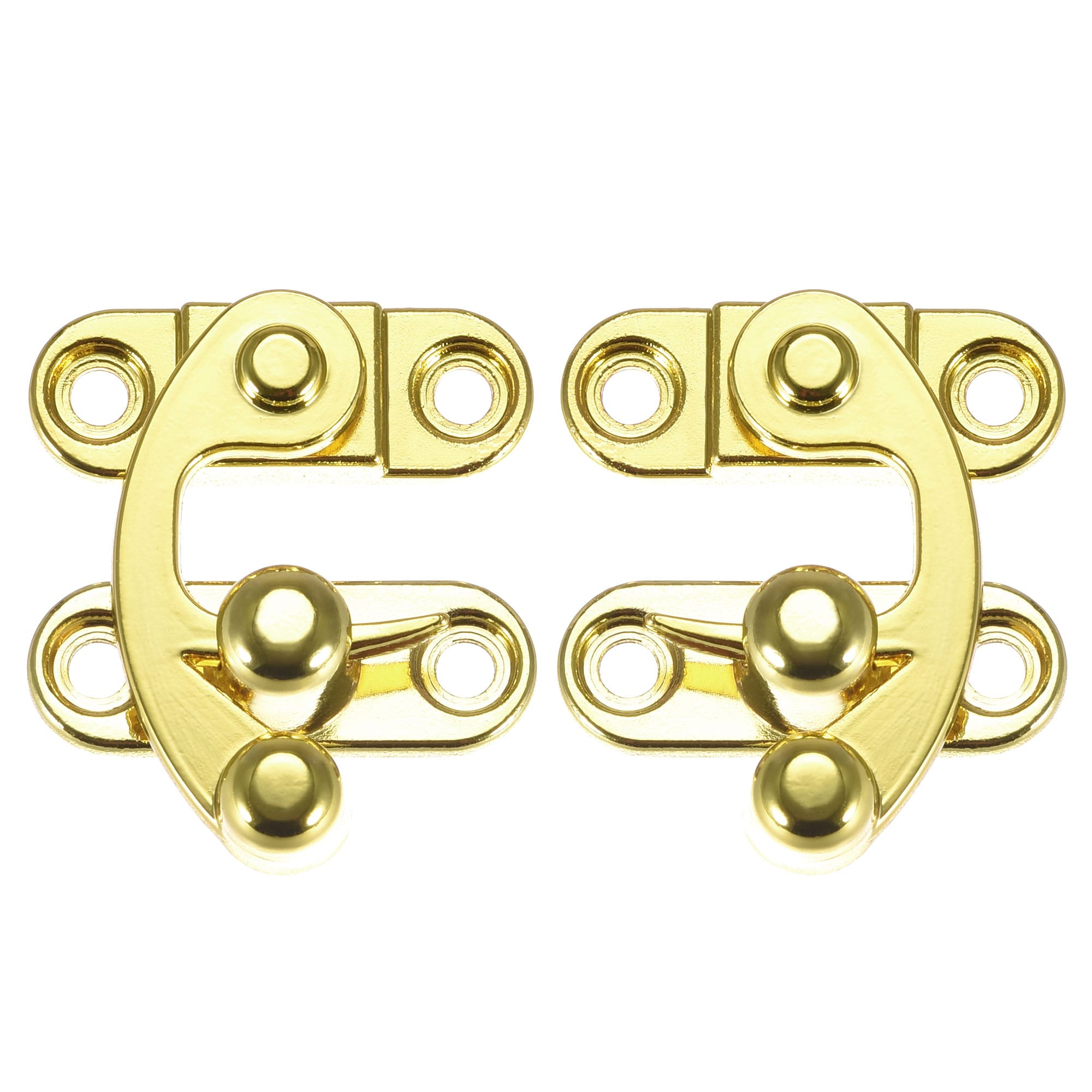 Unique Bargains Decorative Antique Right and Left Latch Hook Hasp Swing ...