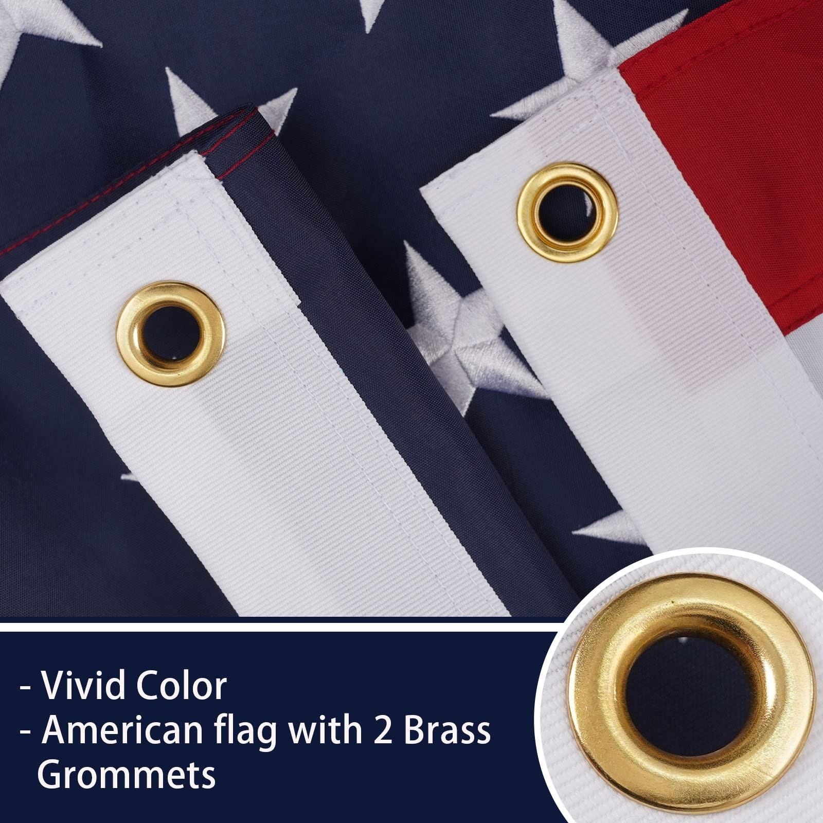 Adrinfly American Flag 3x5 ft Outdoor Embroidered US Flag Heavy Duty ...