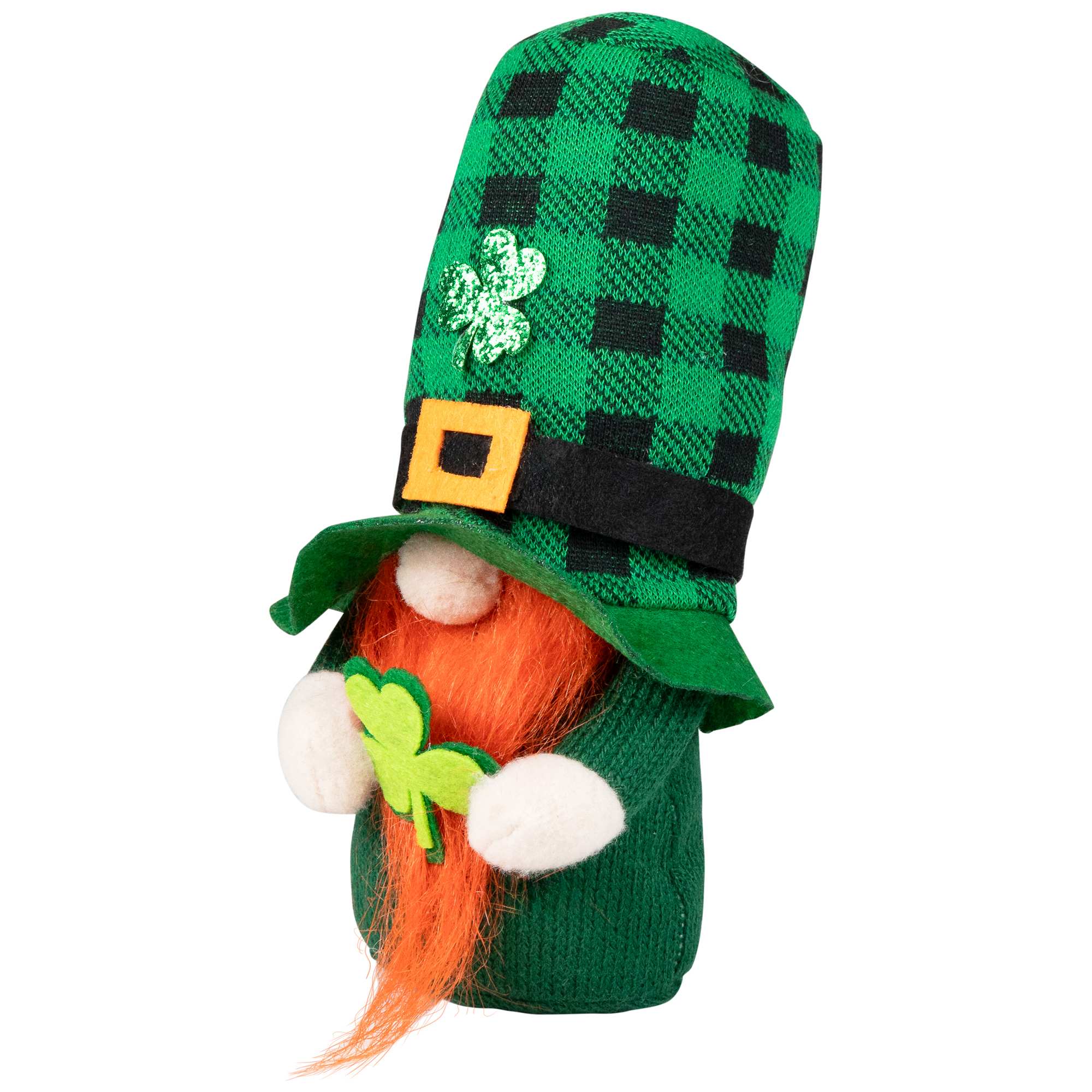 Northlight Plaid Gnome with Shamrocks St. Patrick's Day Decoration - 7 ...