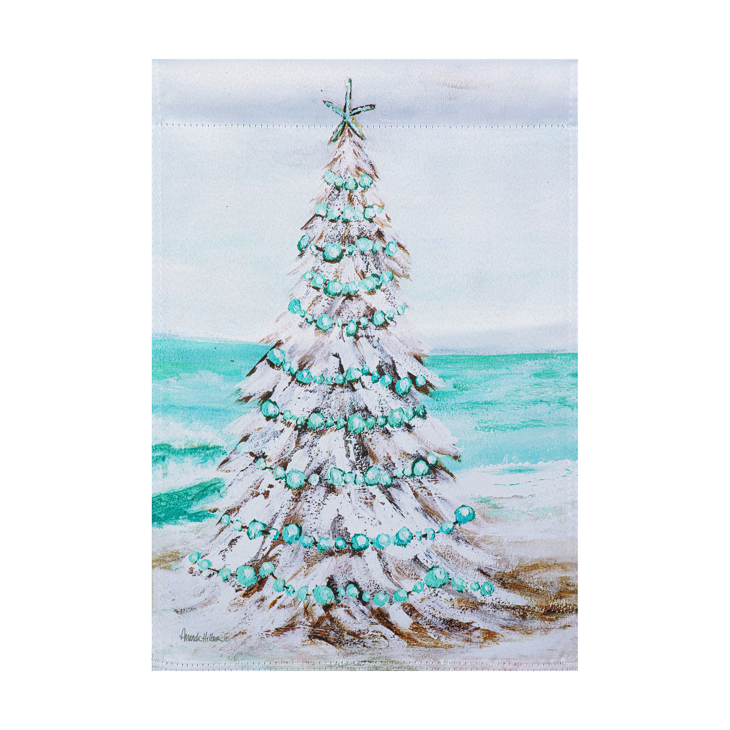Style Selections 1.25-ft W x 3.33-ft H Christmas Embroidered Garden ...
