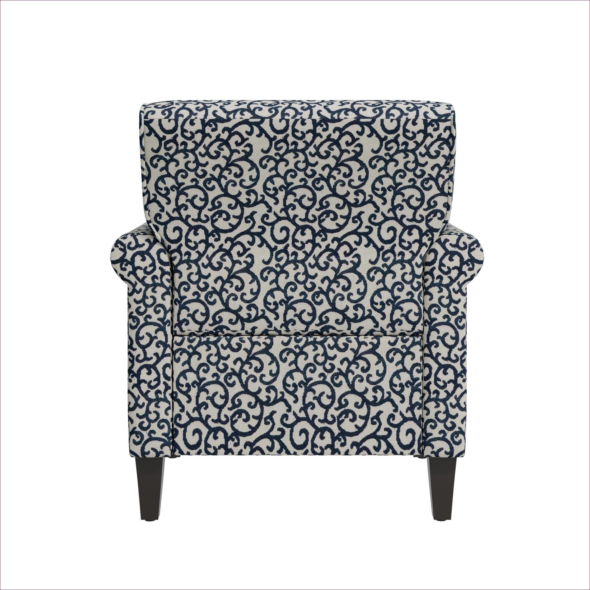 Watnature Jet Black Accent Chair Curly Vine Pattern Dark Brown Solid ...