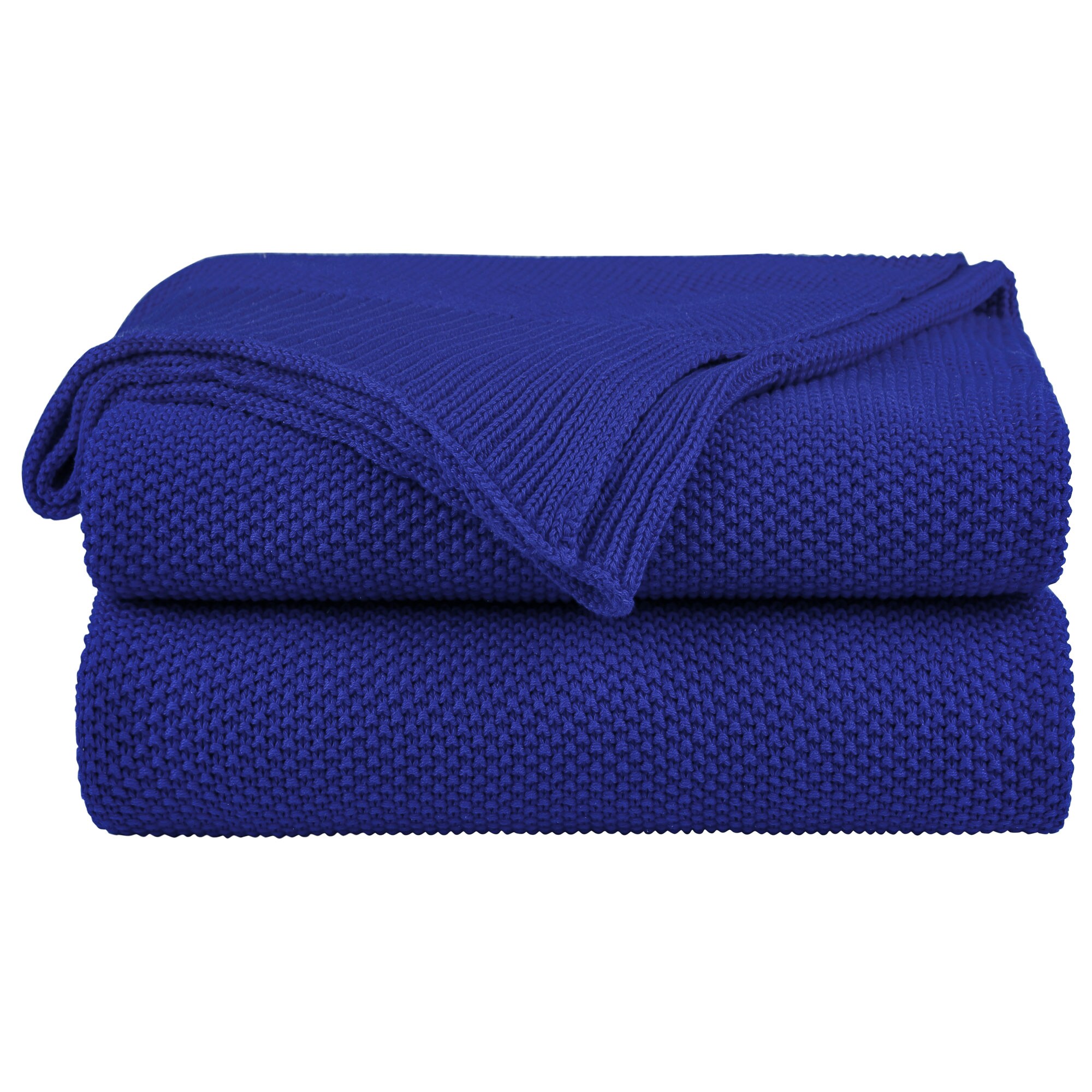 Unique Bargains Cotton Knit Throw Blanket Solid Lightweight Decorative ...