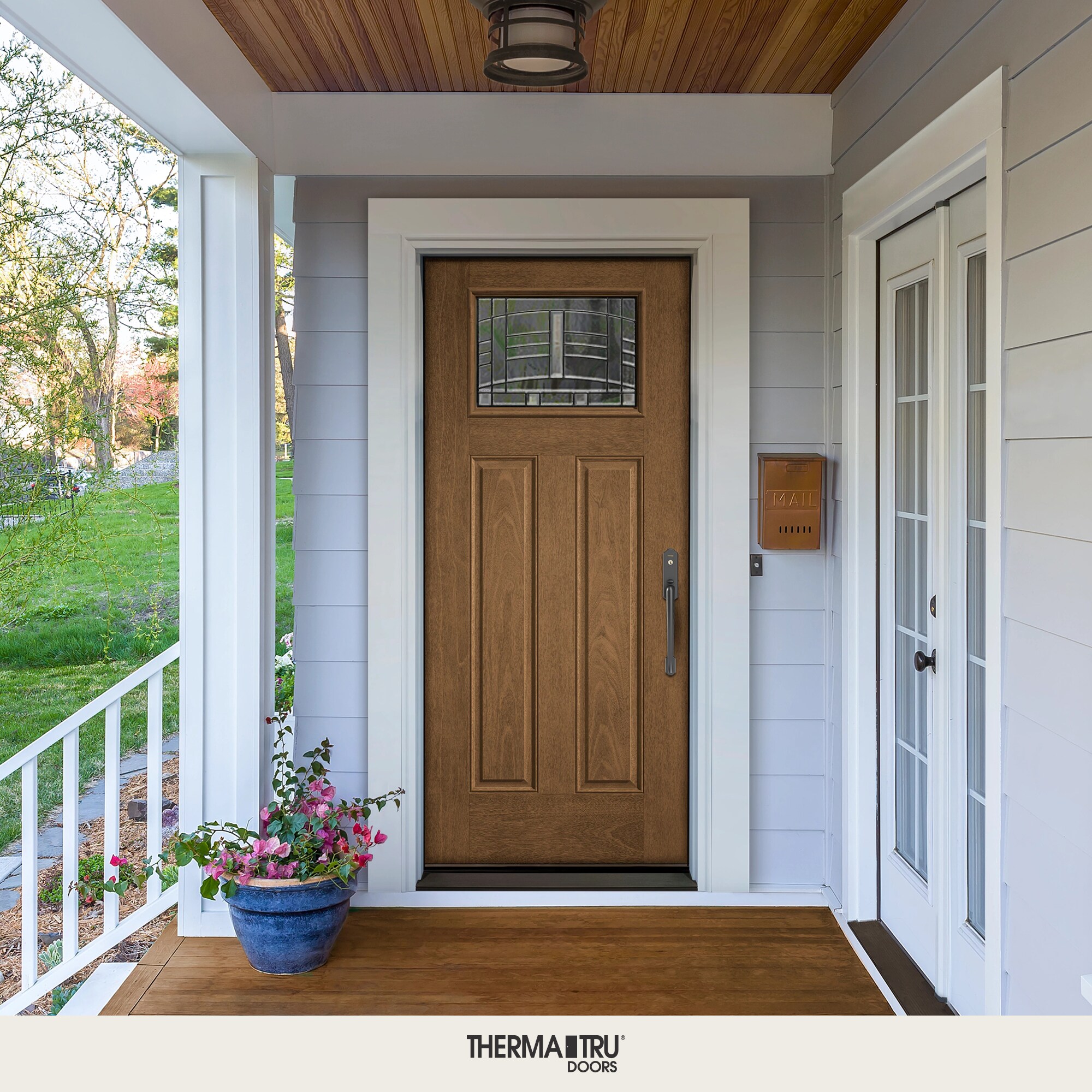 Therma-Tru MAPLE PARK 36-in x 80-in x 4-9/16-in Fiberglass 1/4 lite ...