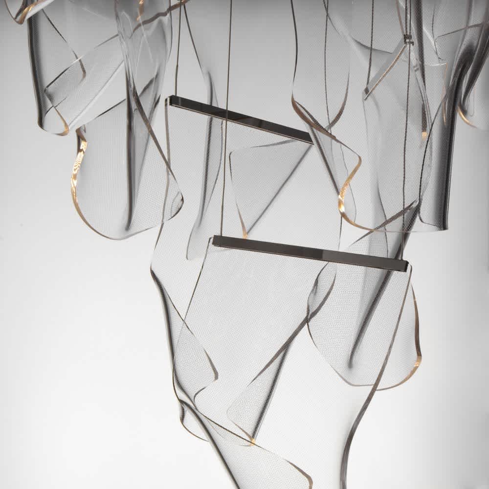 ET2 Rinkle 14 - Light Brushed Gunmetal Black Contemporary - LED Acrylic ...
