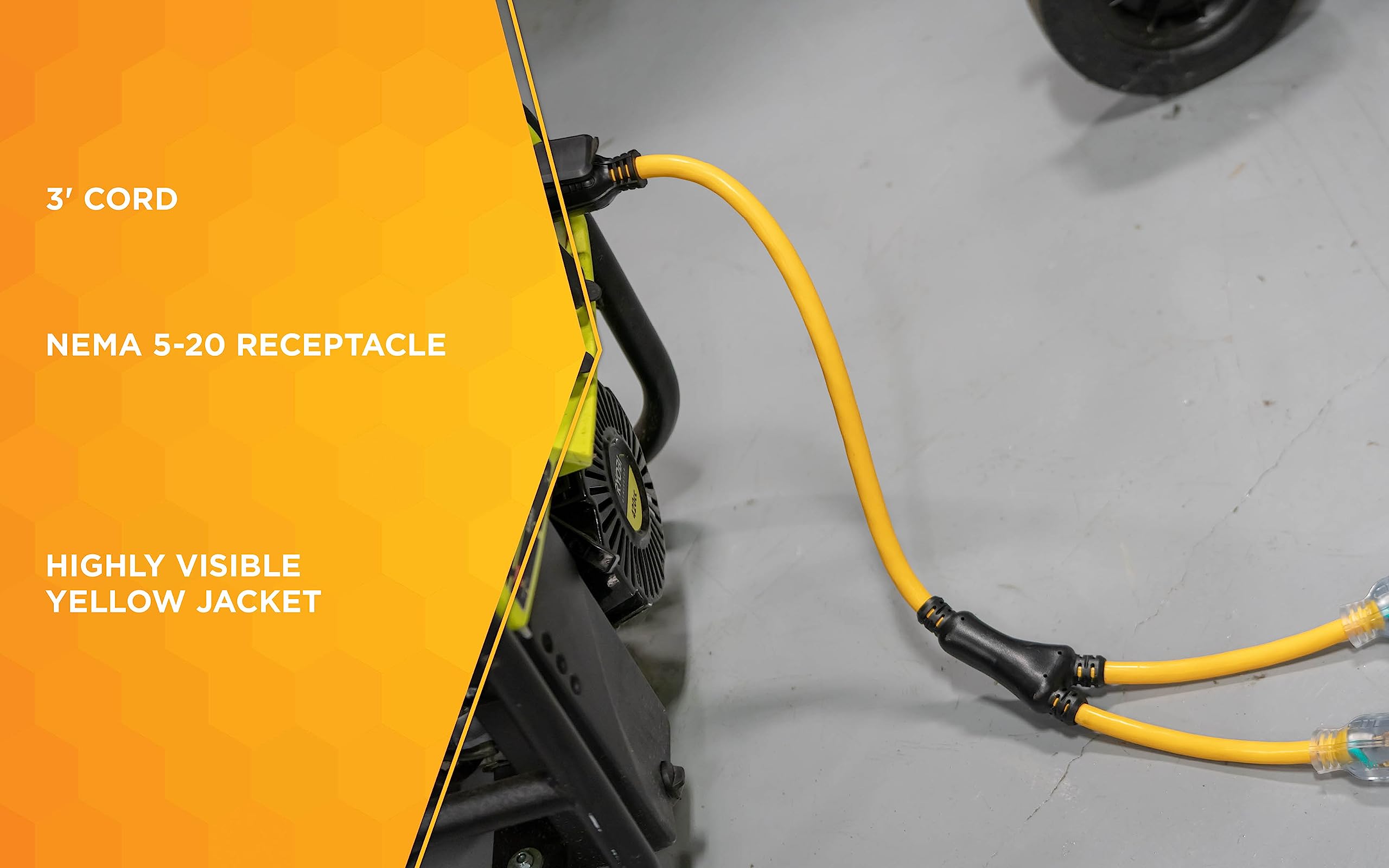 Coleman Cable Southwire 3-Feet Generator Power Cord Adapter - L14-30P ...