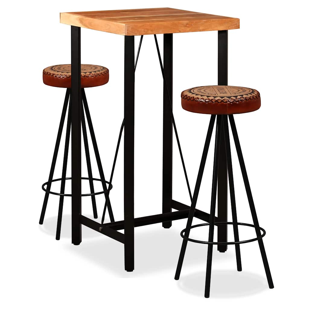 vidaXL Bar Set Brown Solid Acacia wood One Size Durable Bar Set in the ...