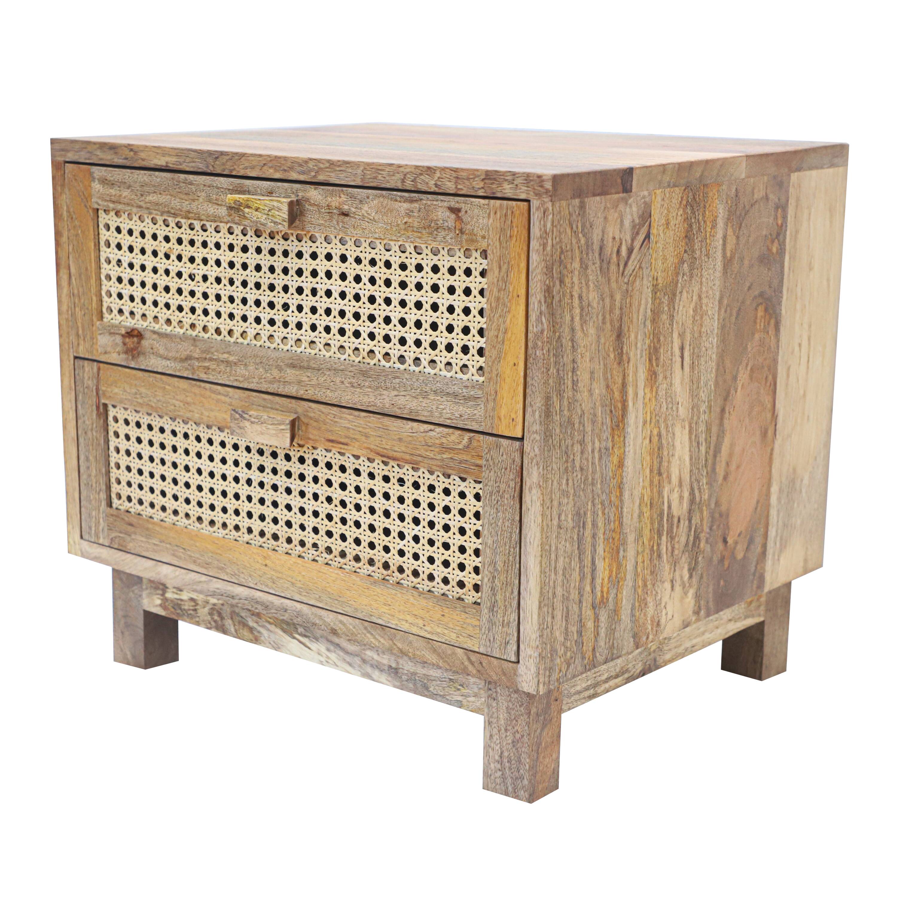 Fab Habitat 15.5-in W x 20-in H Natural Wood Square Midcentury End ...
