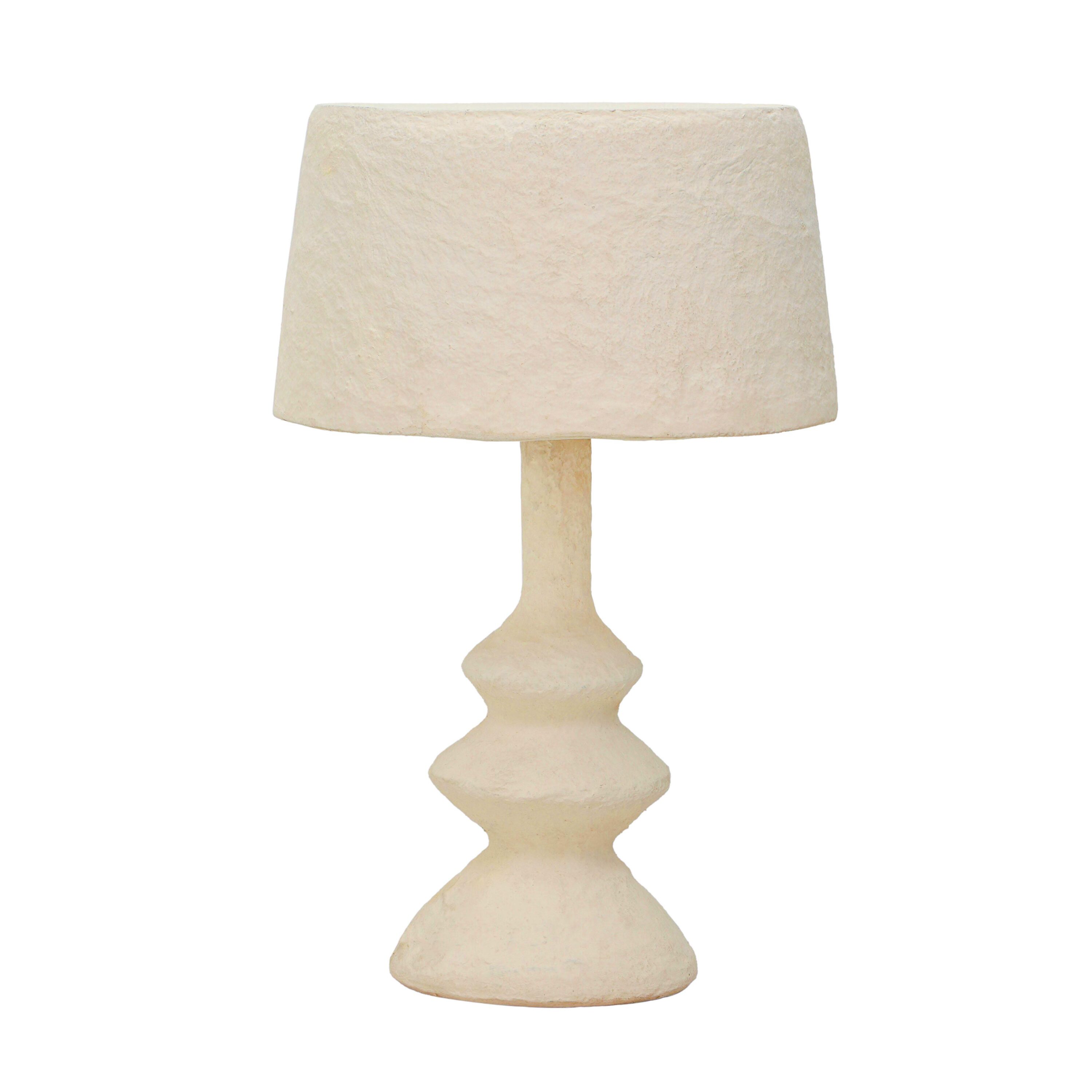 TOV Furniture Cream Cotton Mache Table Lamp in the Table Lamps ...