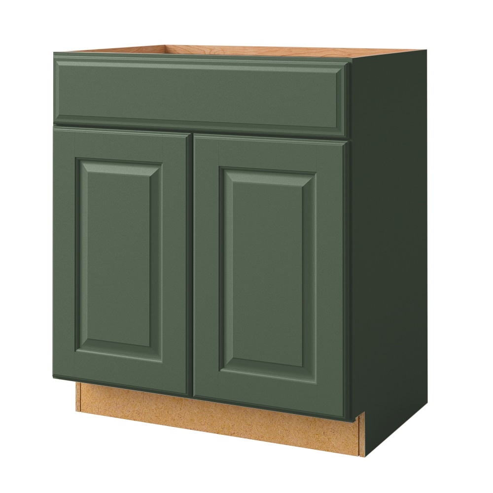 allen + roth Marston 30-in Sage Bathroom Vanity Base Cabinet without ...