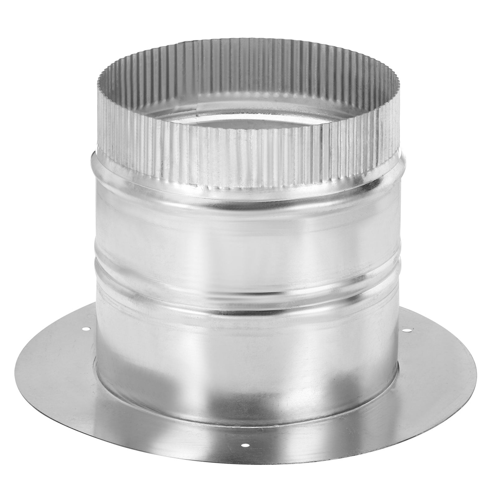 PATIKIL 6 Inch Round Duct Collar Galvanized Duct Connector Flange Pipe ...