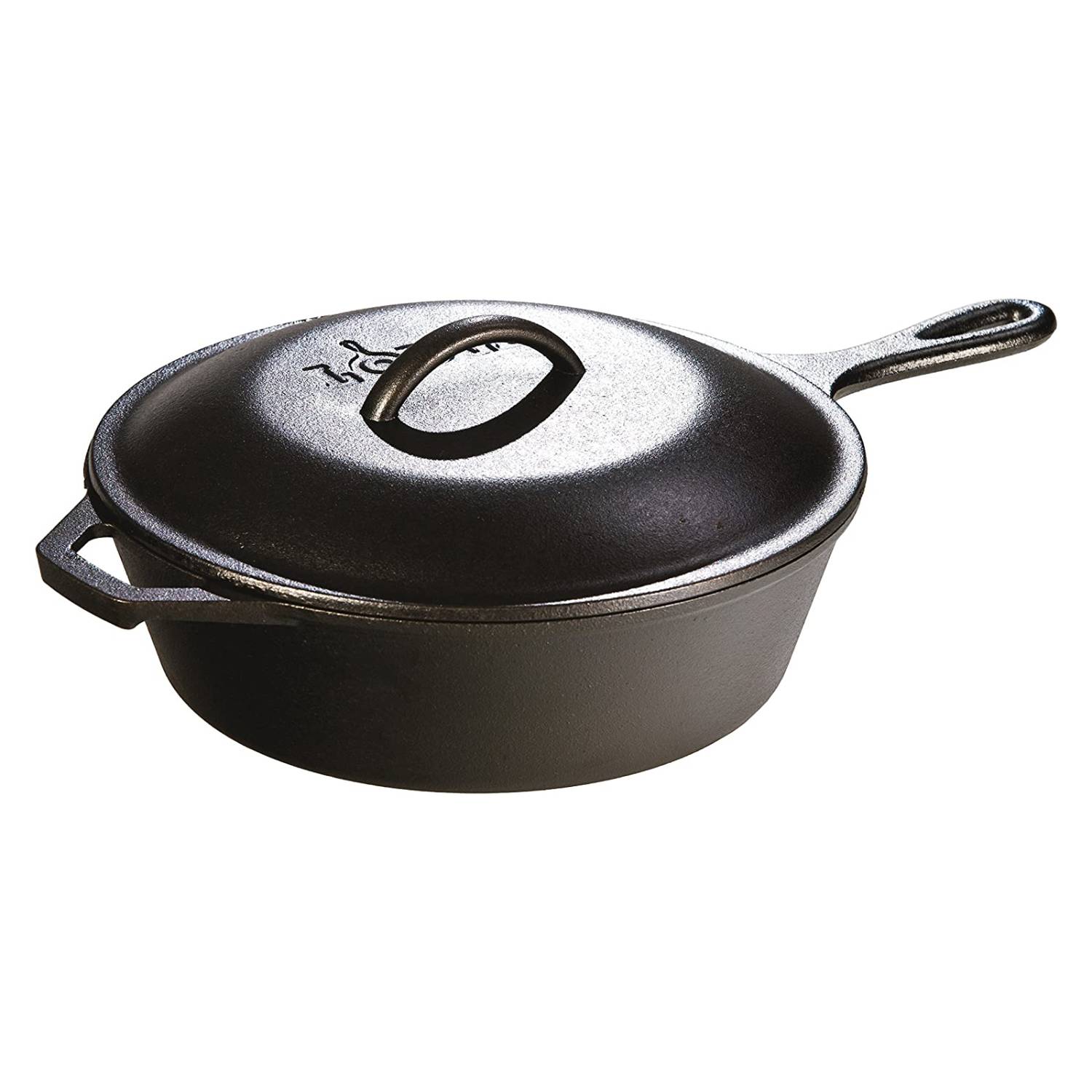 Lehman's Lodge L6SC3 Logic Seasoned Cast Iron Skillet Pot Dutch Oven #6 ...
