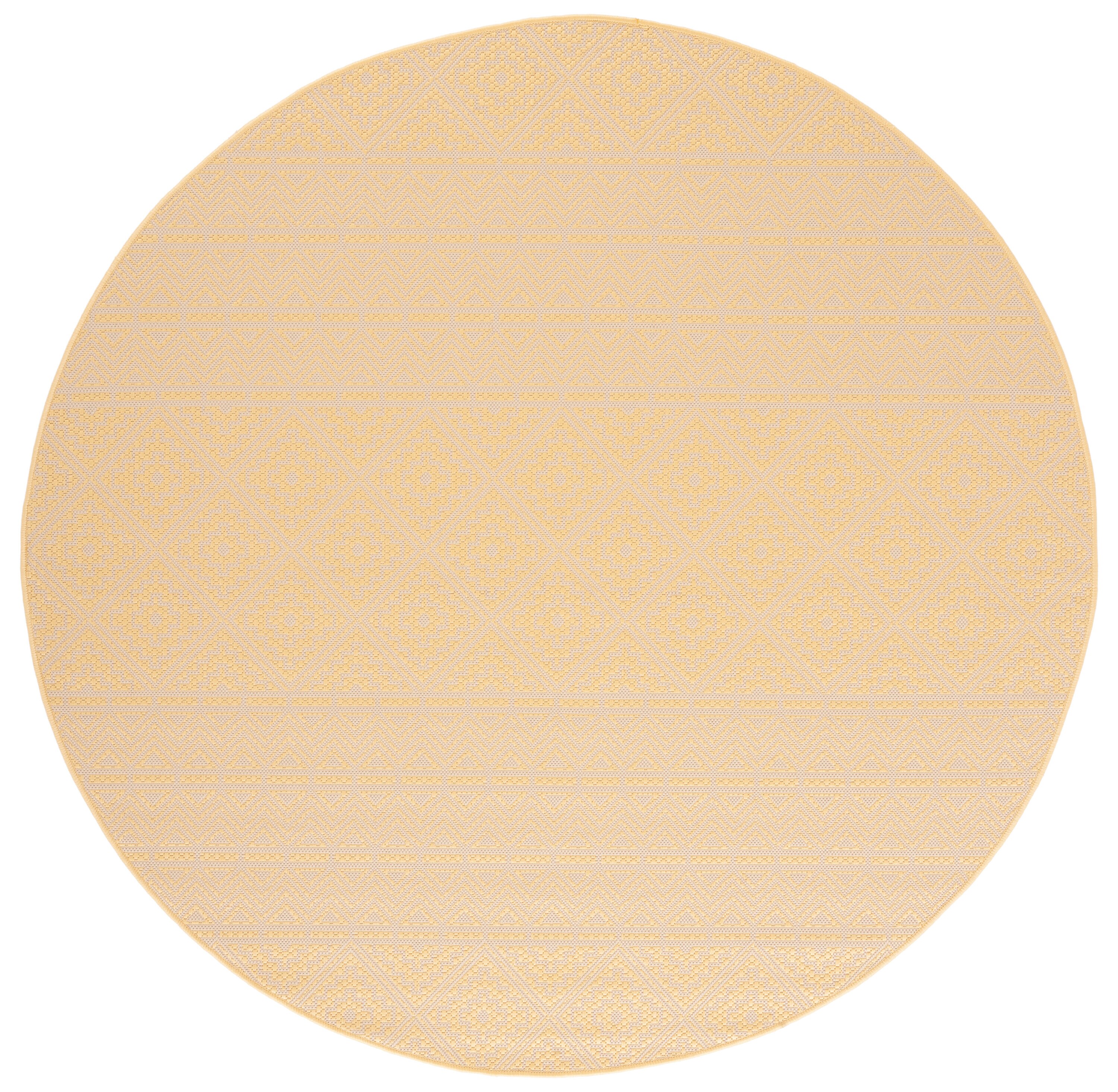 Safavieh Courtyard Cy6787-30621 Beige Gold 7 x 7 Round Area rug in the ...