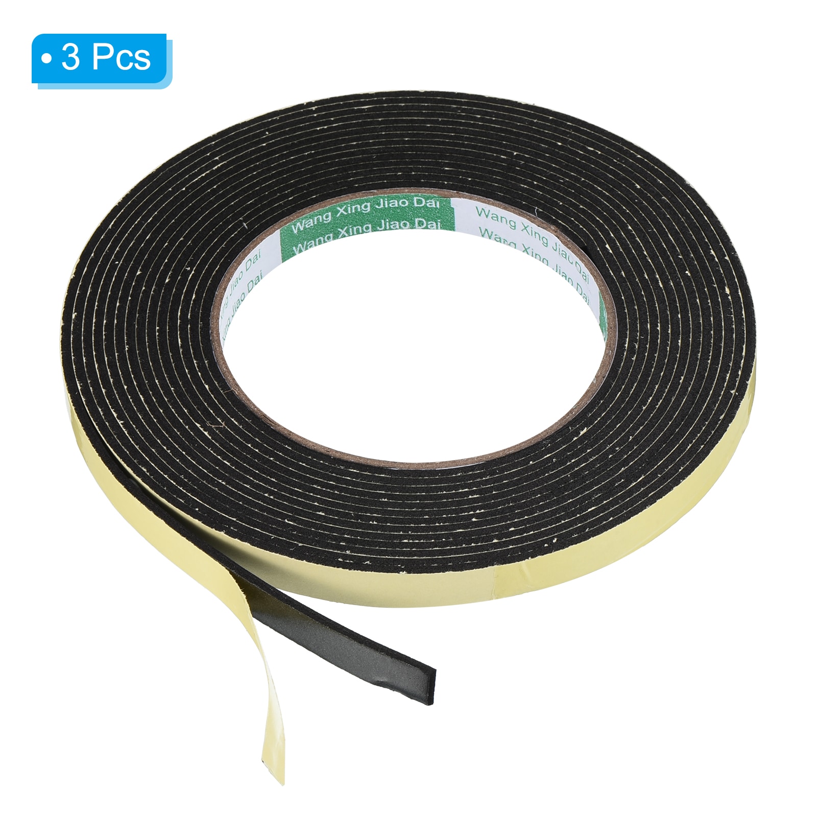 PATIKIL Weather Stripping Door Seal Strip 3 Roll EVA Foam Seal Tape ...