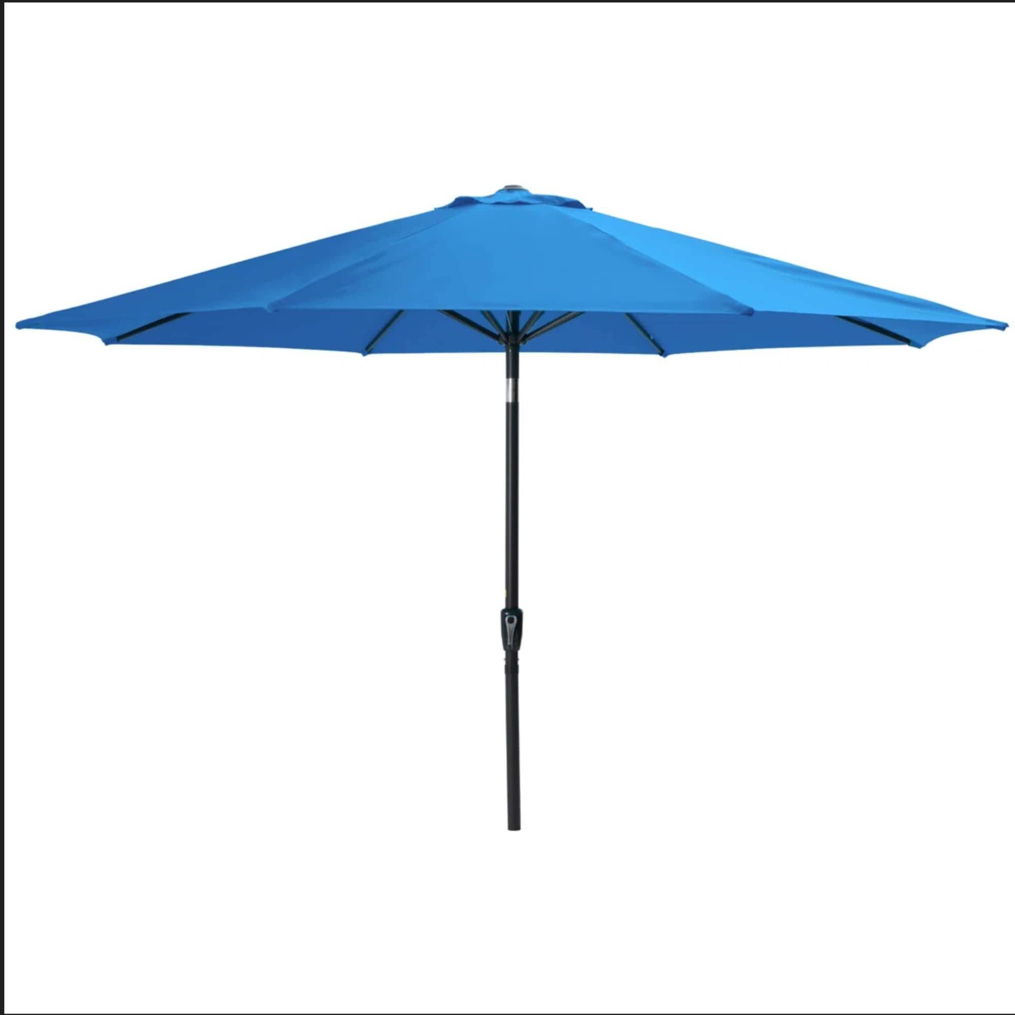 LOVMOR 11 FT Patio Umbrella Outdoor Solar LED Lighting Crank Lift Tilt ...