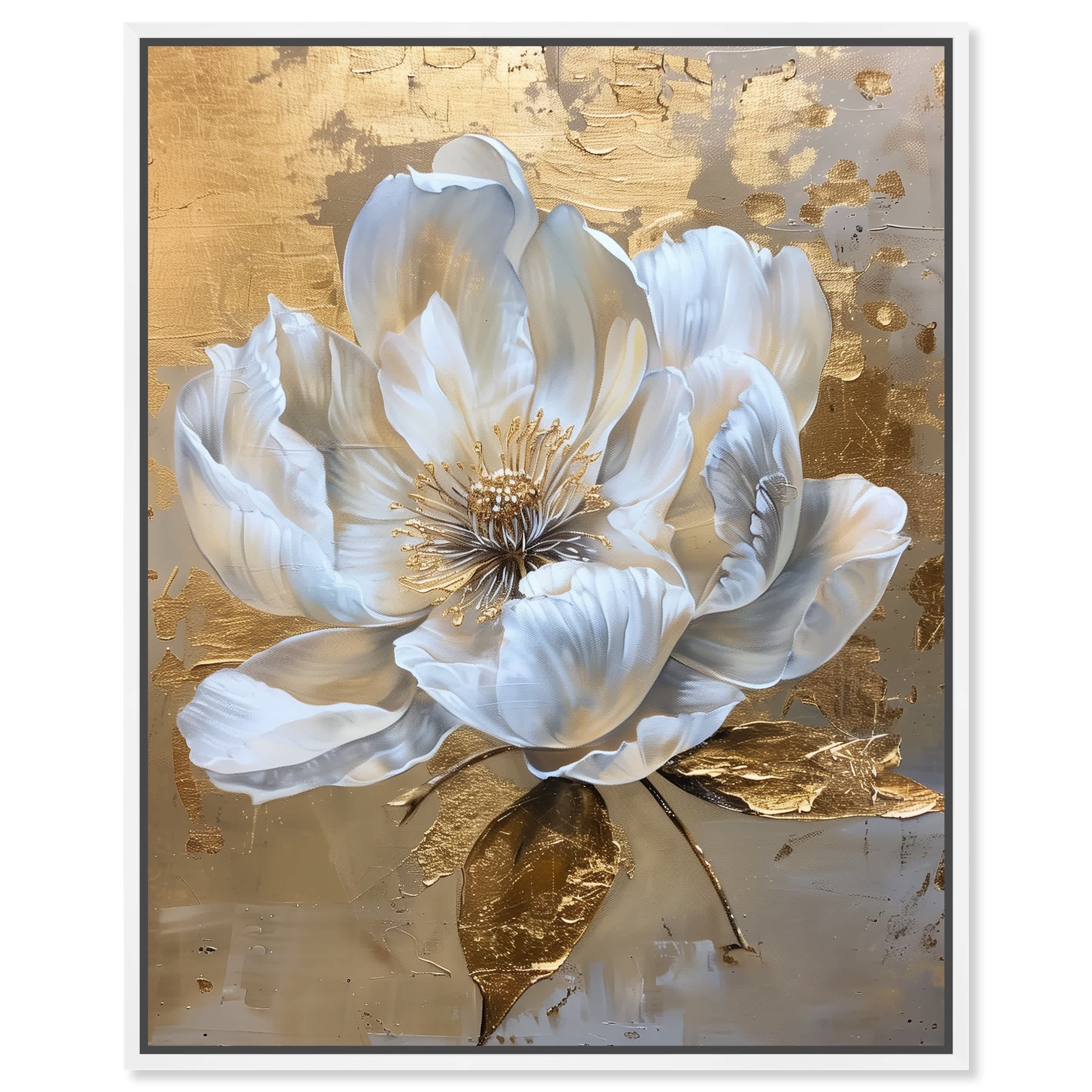 Art Remedy Athenas Flower Glam Print by White Frame 36 x 45 in the Wall ...