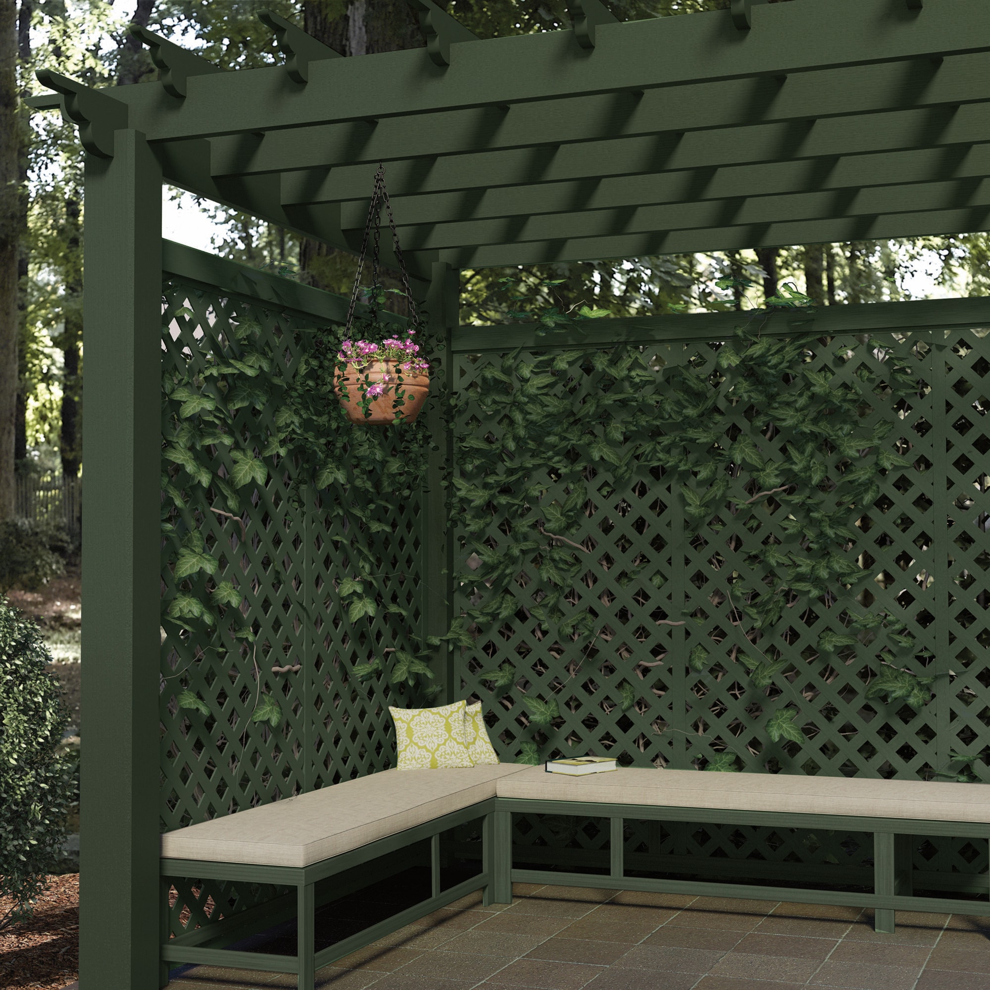 Deckorators 2-in x 4-ft Green Plastic Lattice divider 2 -Pack in the ...