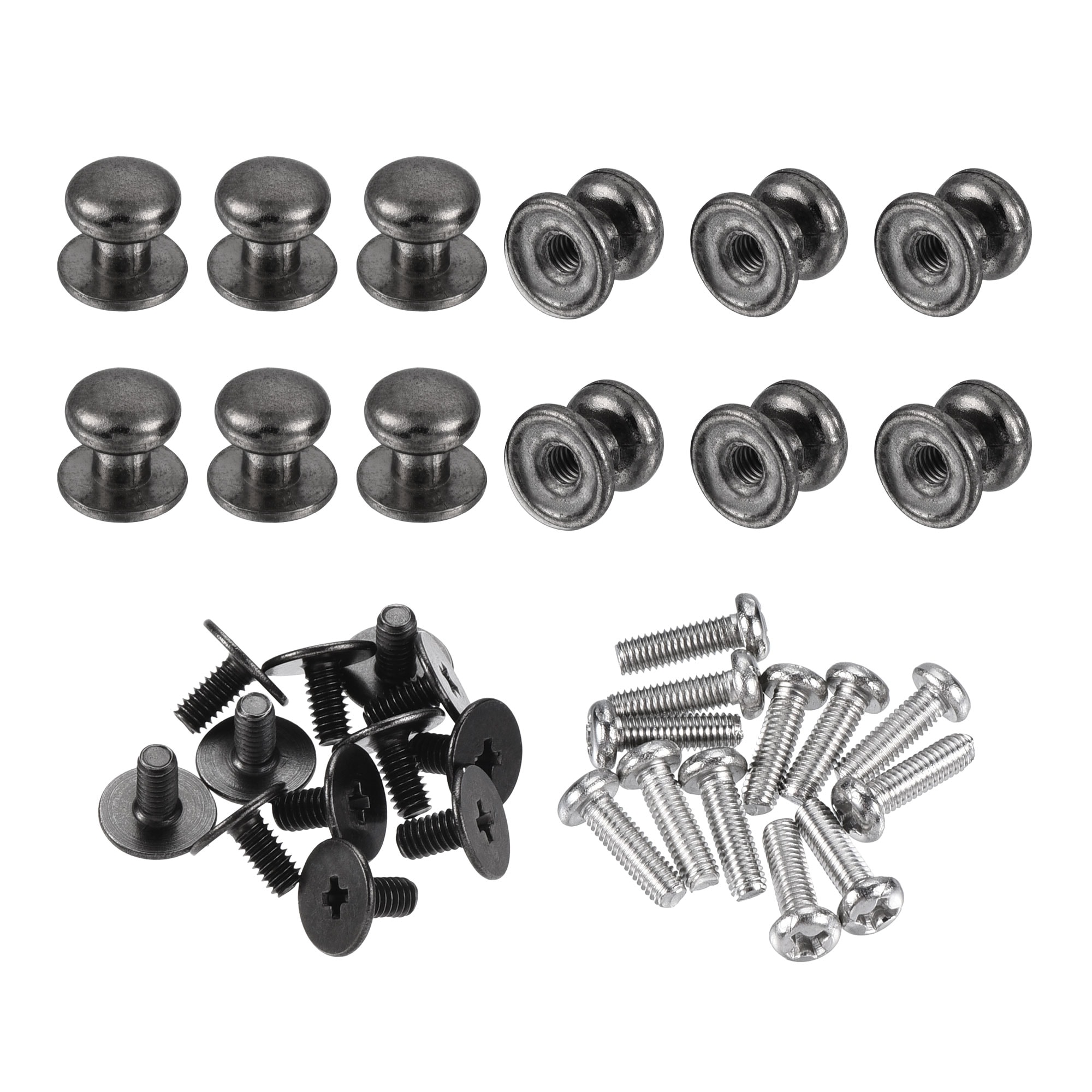 Unique Bargains 8mm Head Dia. Round Knobs Pull Handle 12pcs Zinc Alloy ...
