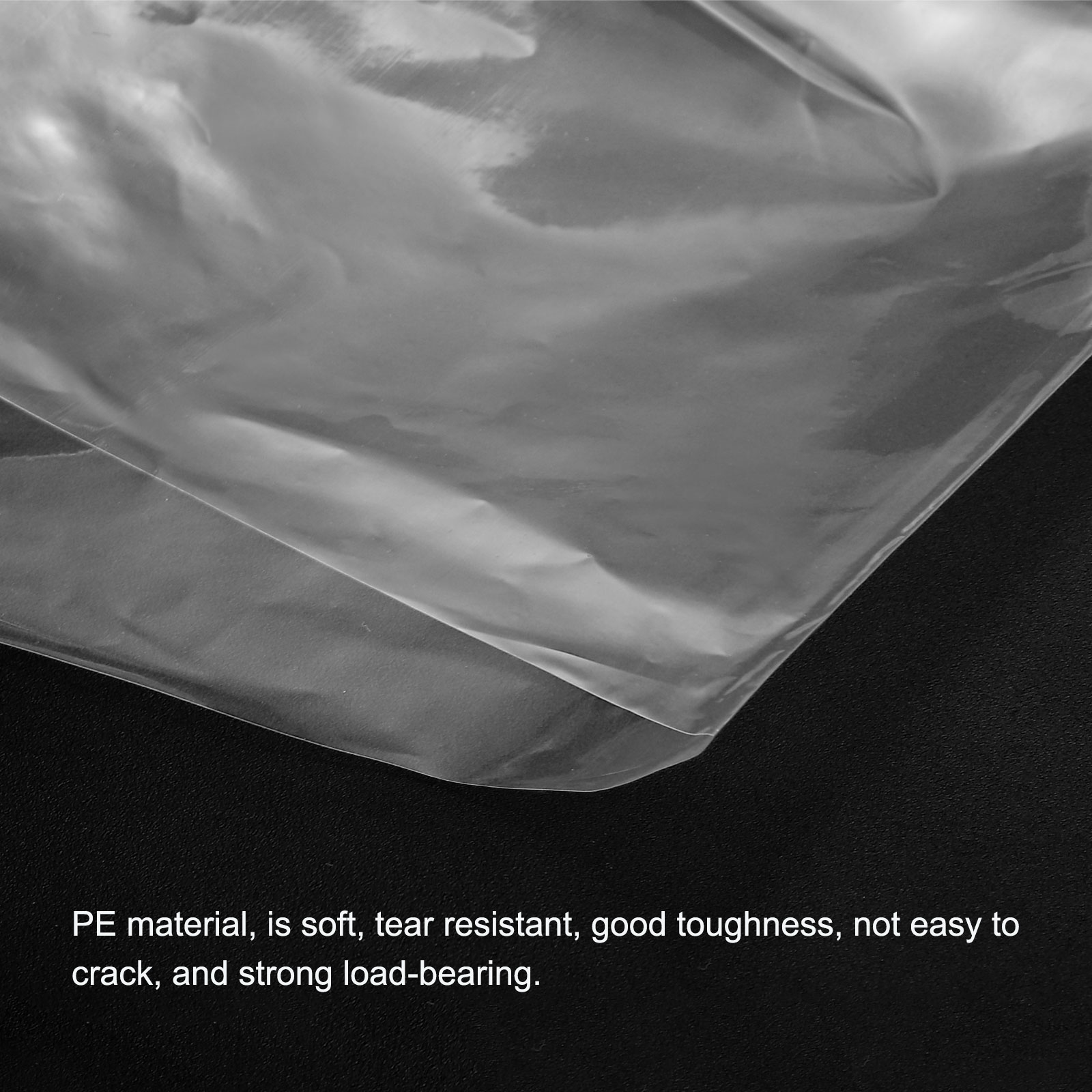PATIKIL Clear Flat Open Poly Bags PE Plastic 2 Mil 2.5x8 in for ...