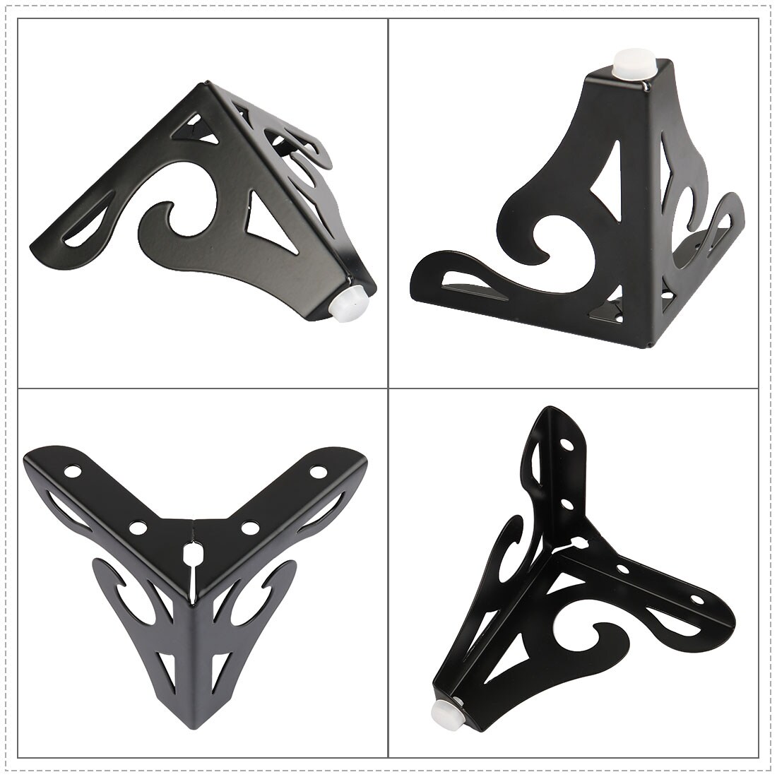 Unique Bargains 4pcs Metal Furniture Legs Feet Cabinet Sofa Tea Table ...